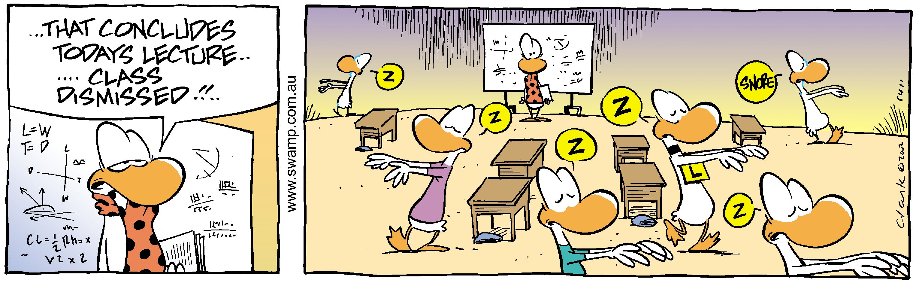 Class Dismissed - Swamp Cartoons