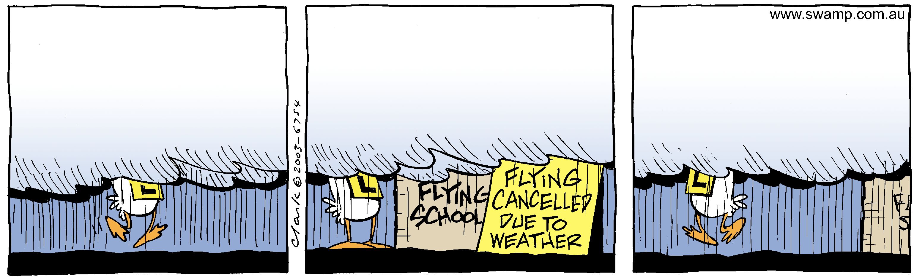 Ding Duck and Bad Weather Comic - Swamp Cartoons