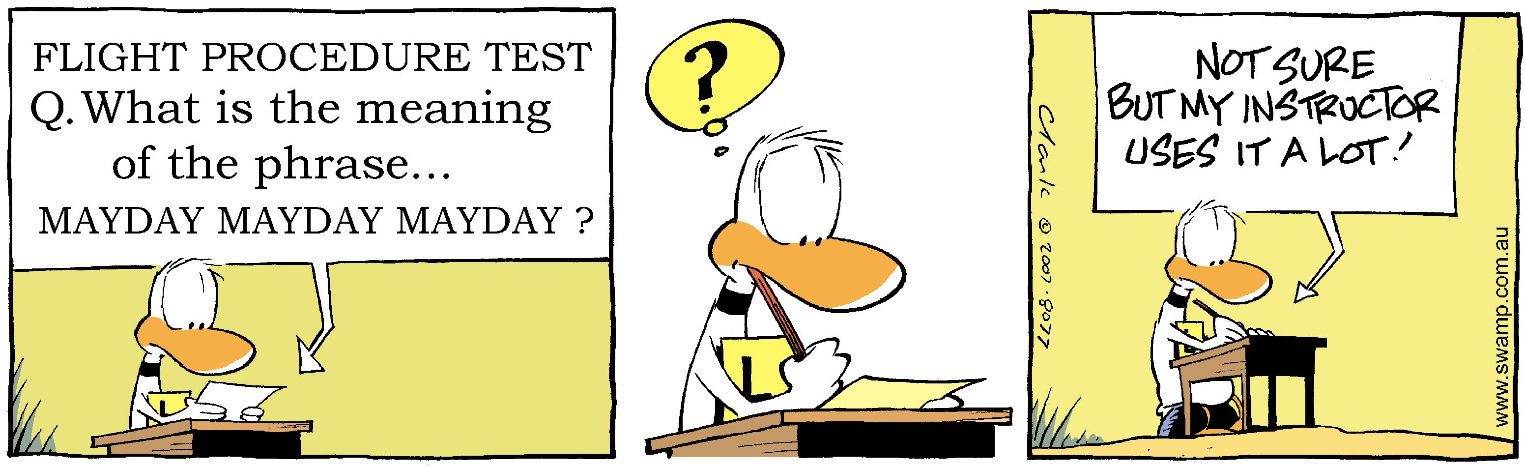Ding Flight Procedure Test Comic - Swamp Cartoons