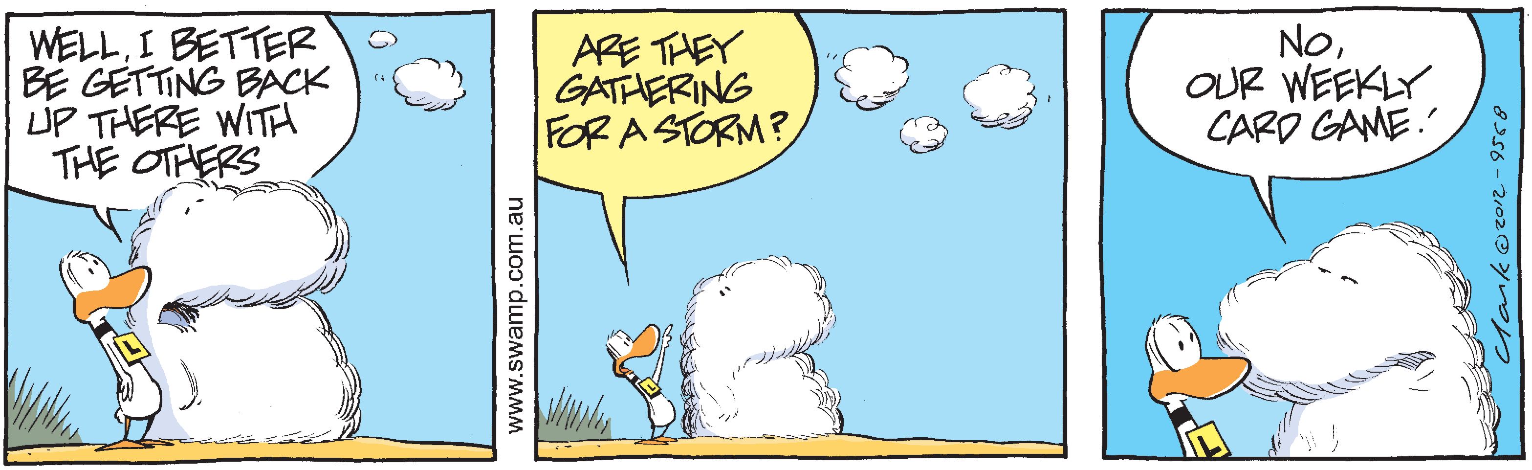 Ding Duck Clouds Comic - Swamp Cartoons