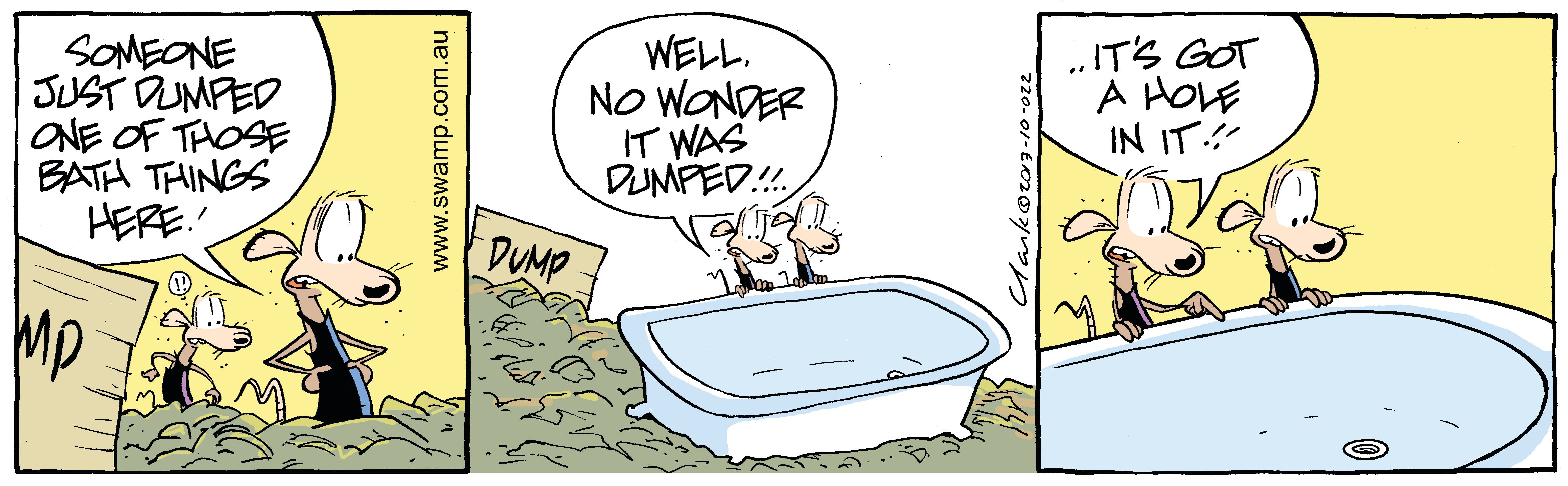 See What got Dumped Comic - Swamp Cartoons