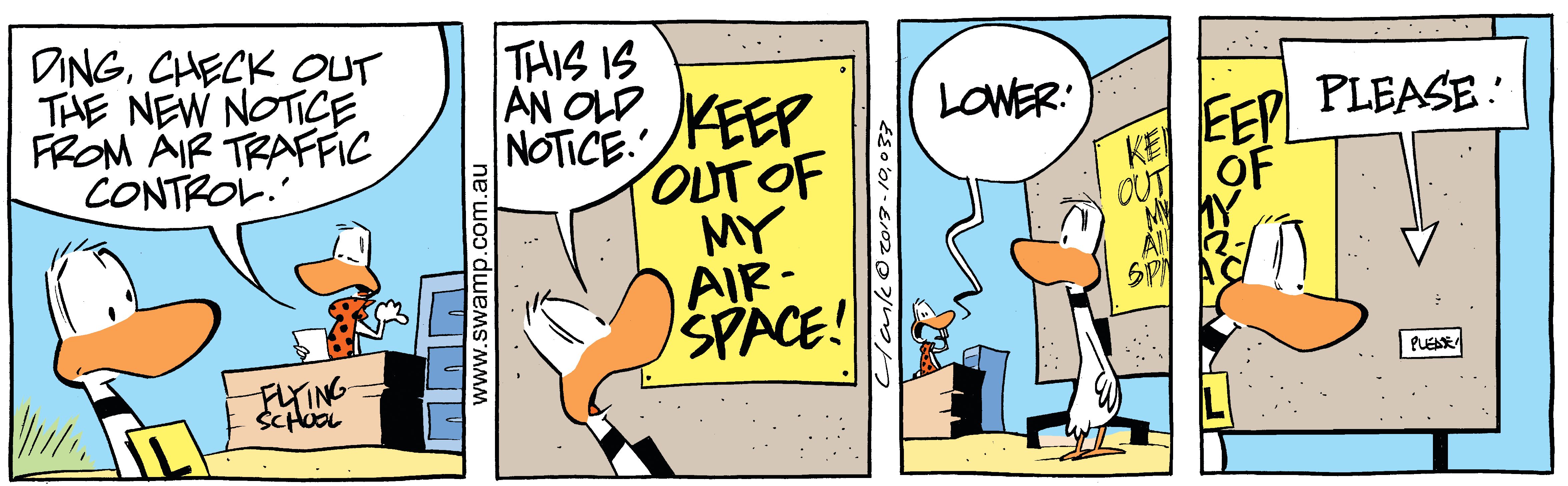 Air Traffic Control Notice Comic - Swamp Cartoons