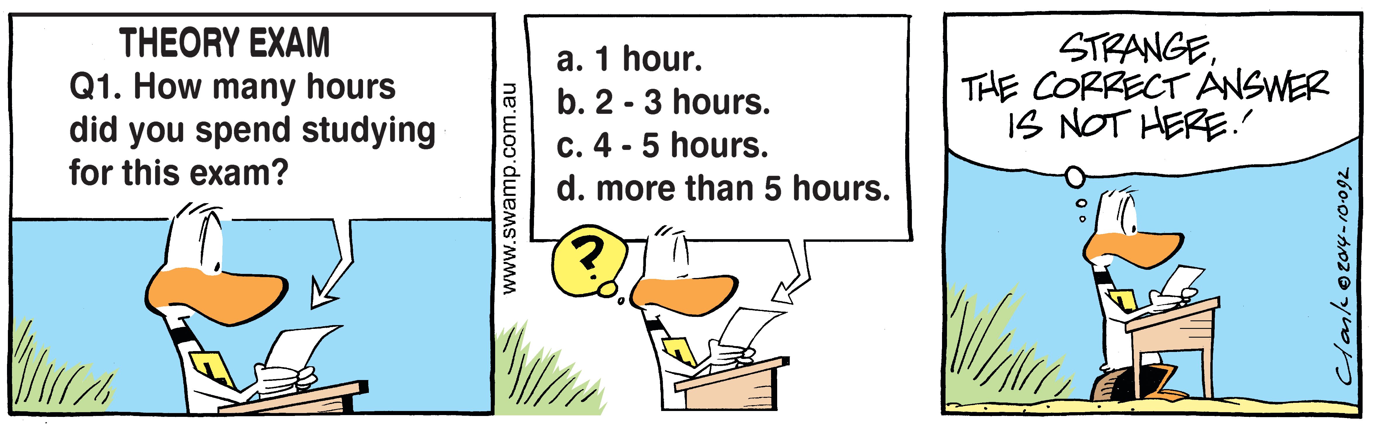 Study time Comic - Swamp Cartoons