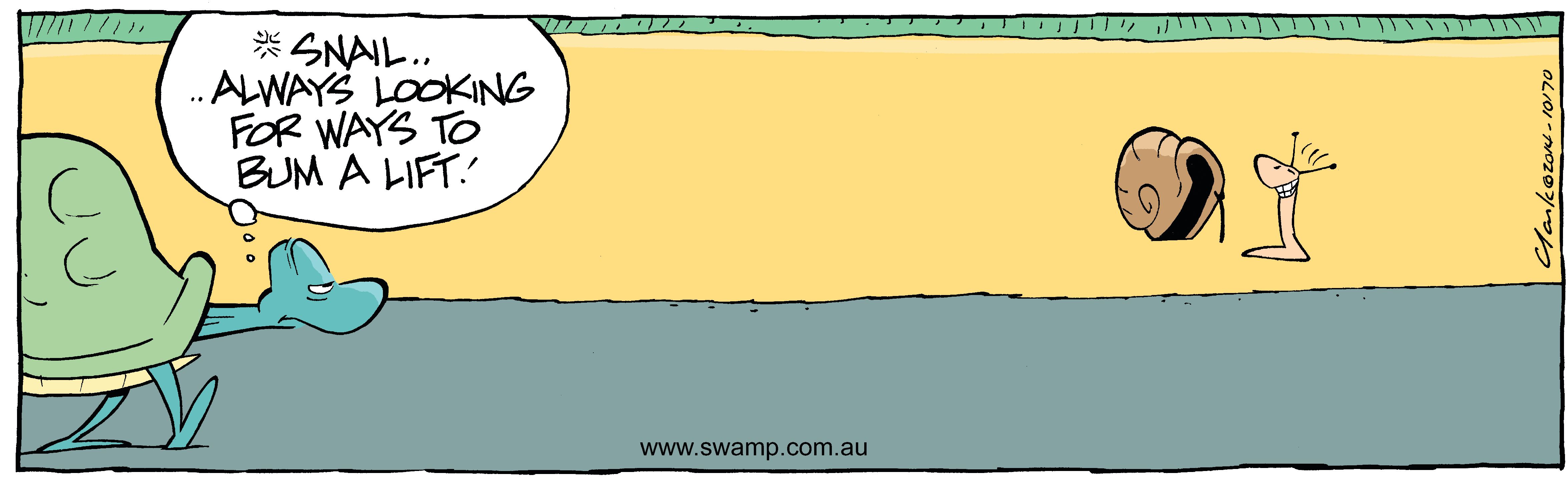 Turtle & Snail - Swamp Cartoons