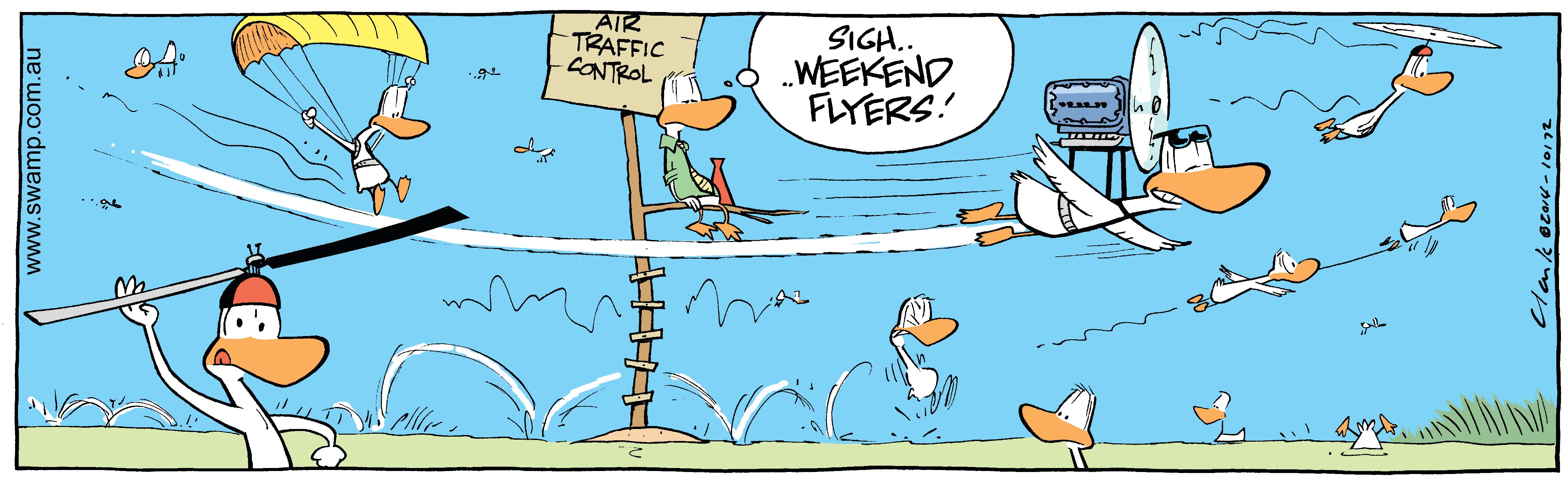 Weekend Flyers Cartoon - Swamp Cartoons