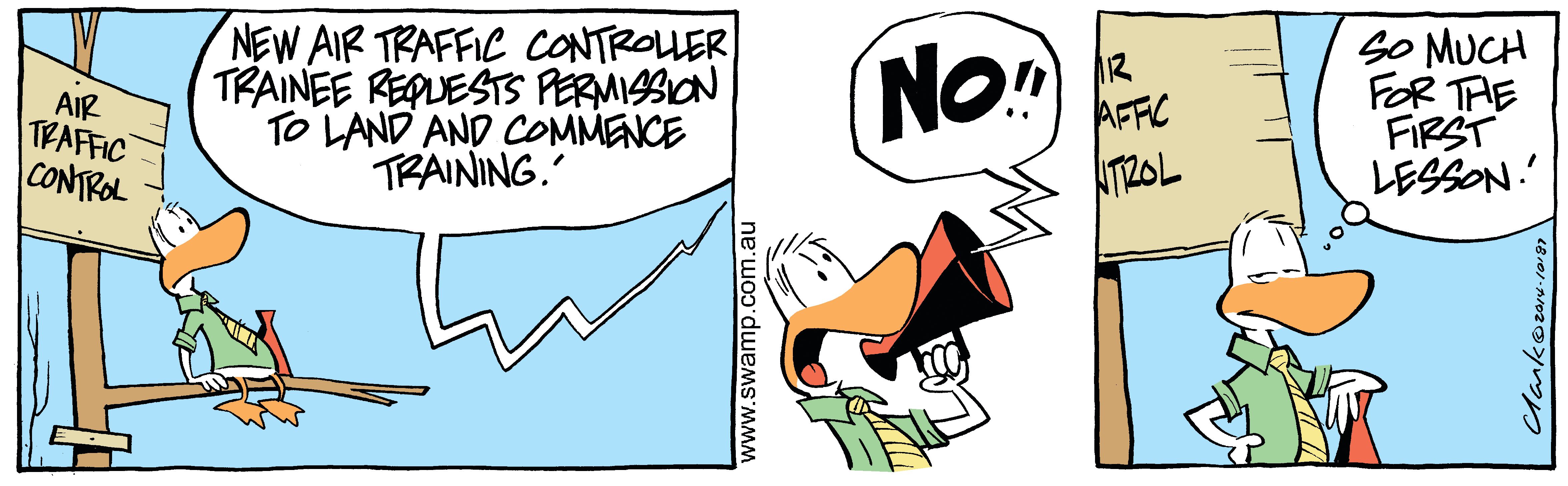 Air Traffic Control Trainee Comic - Swamp Cartoons