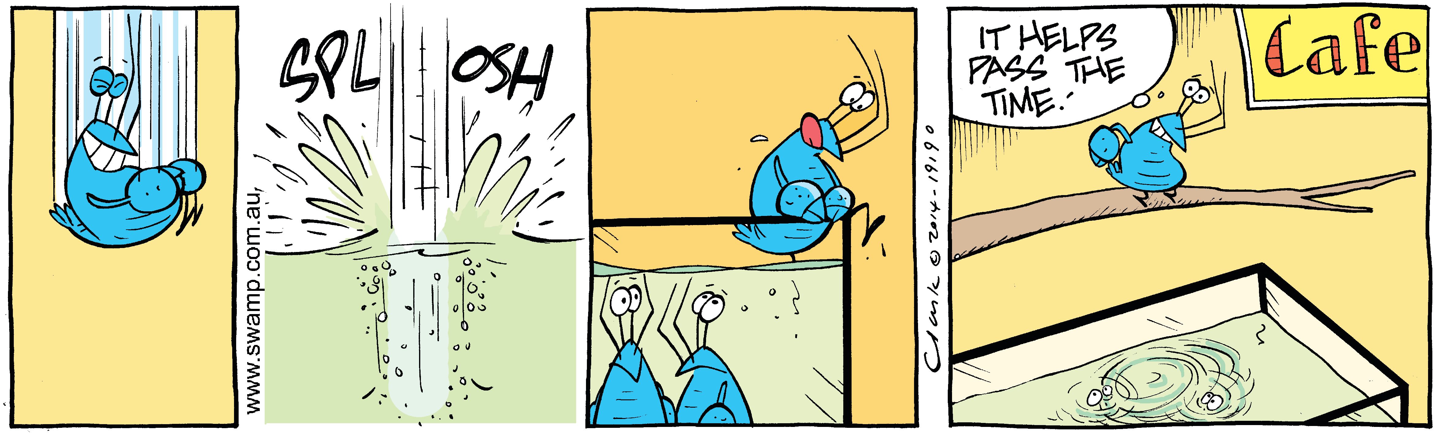 Bob the Crayfish Splashing Comic - Swamp Cartoons