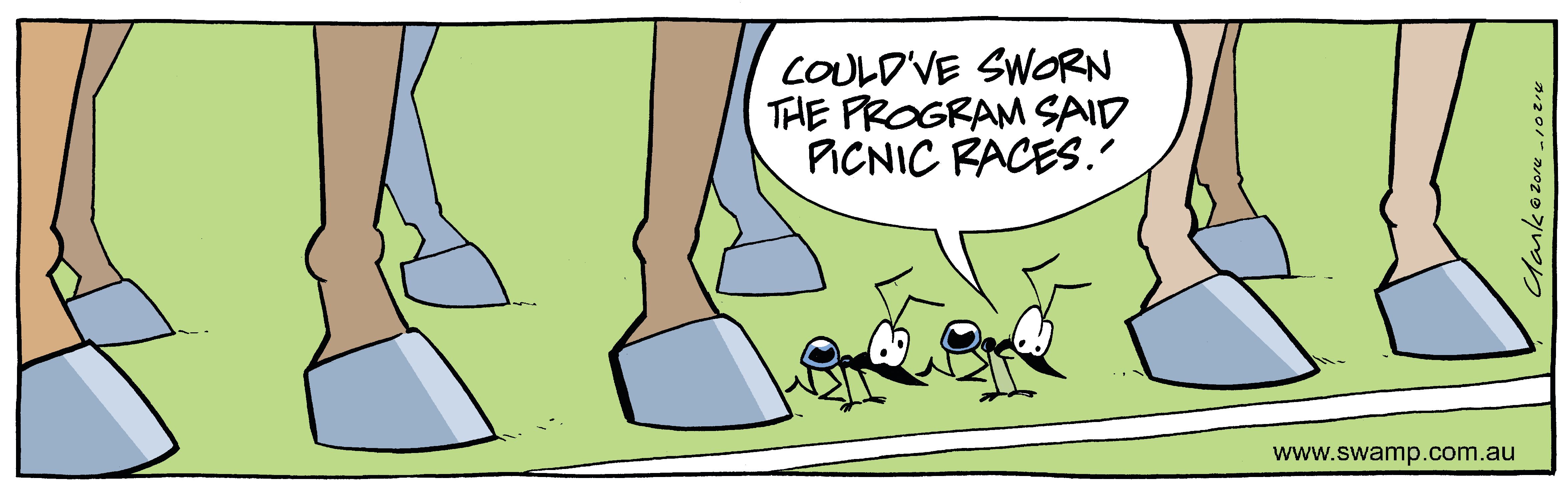 Ants Picnic Races Comic - Swamp Cartoons