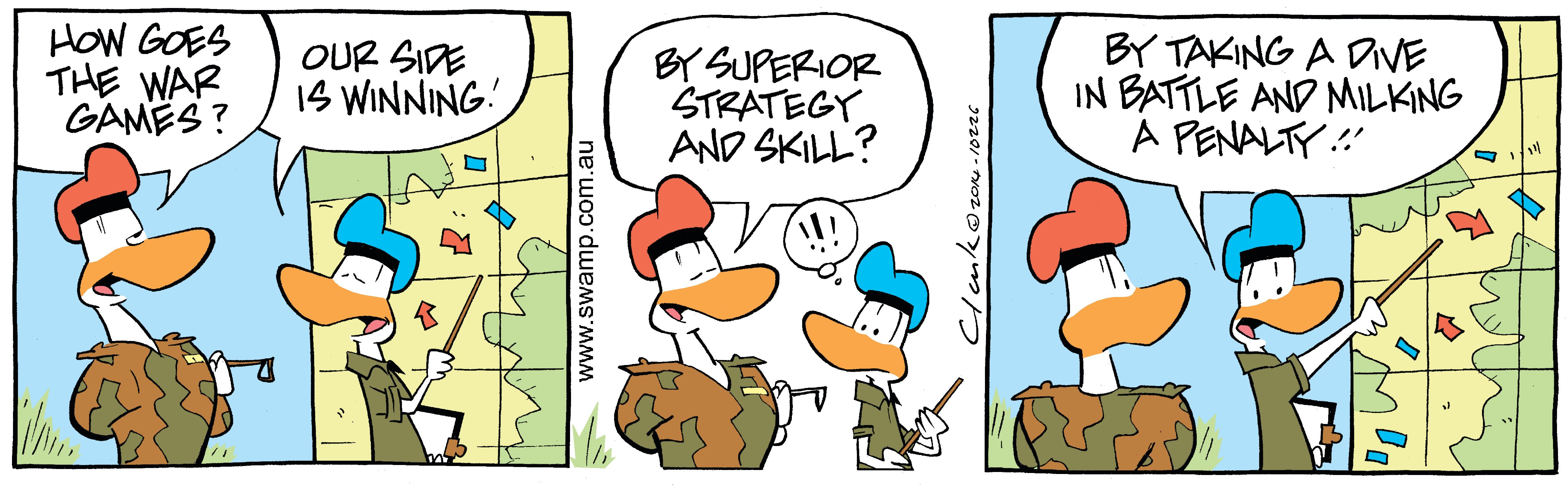 Army Sergeant War Games Comic - Swamp Cartoons