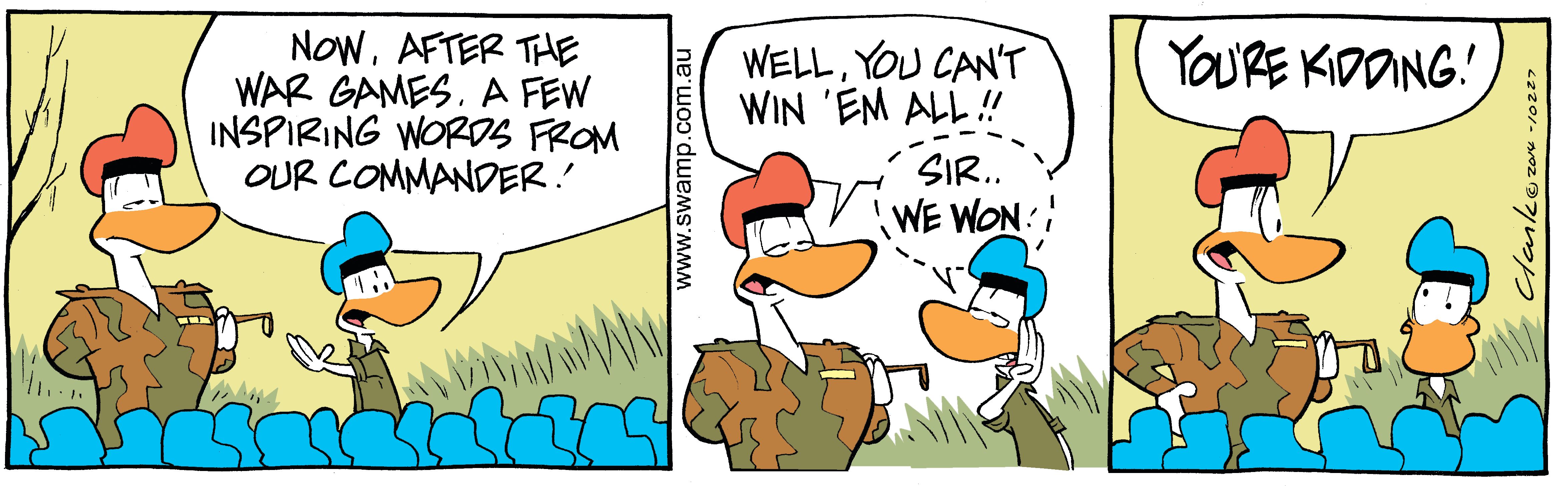 Army Sergeant Speech Comic - Swamp Cartoons