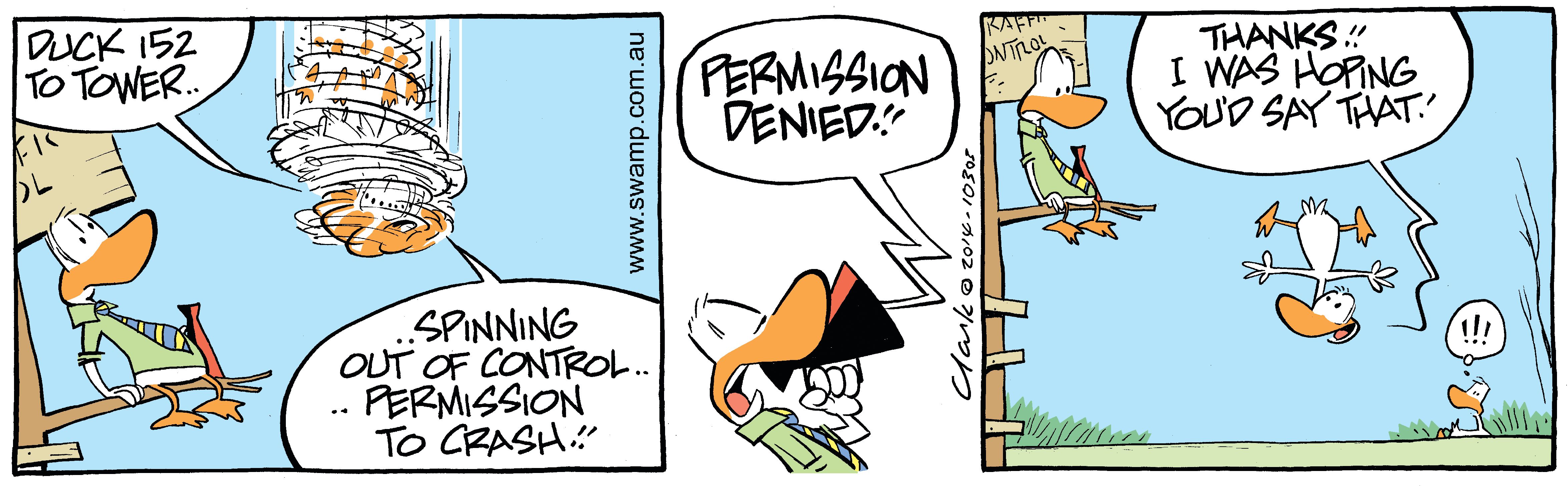 Air Traffic Control Permission Comic - Swamp Cartoons