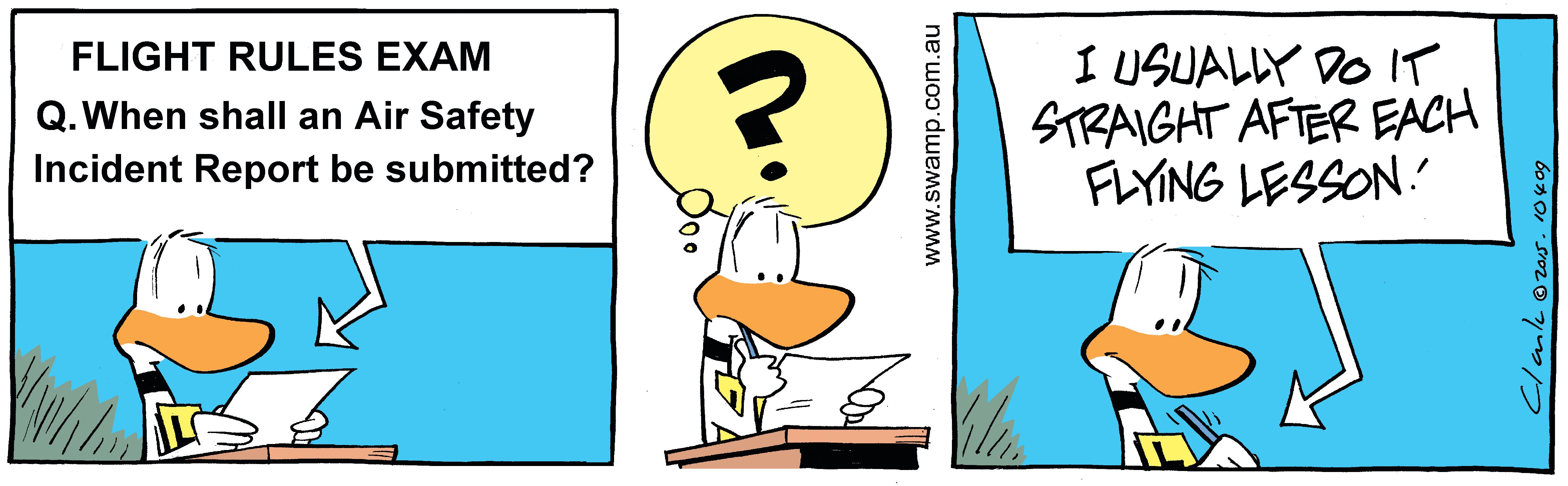 Ding Duck Air Safety Comic - Swamp Cartoons