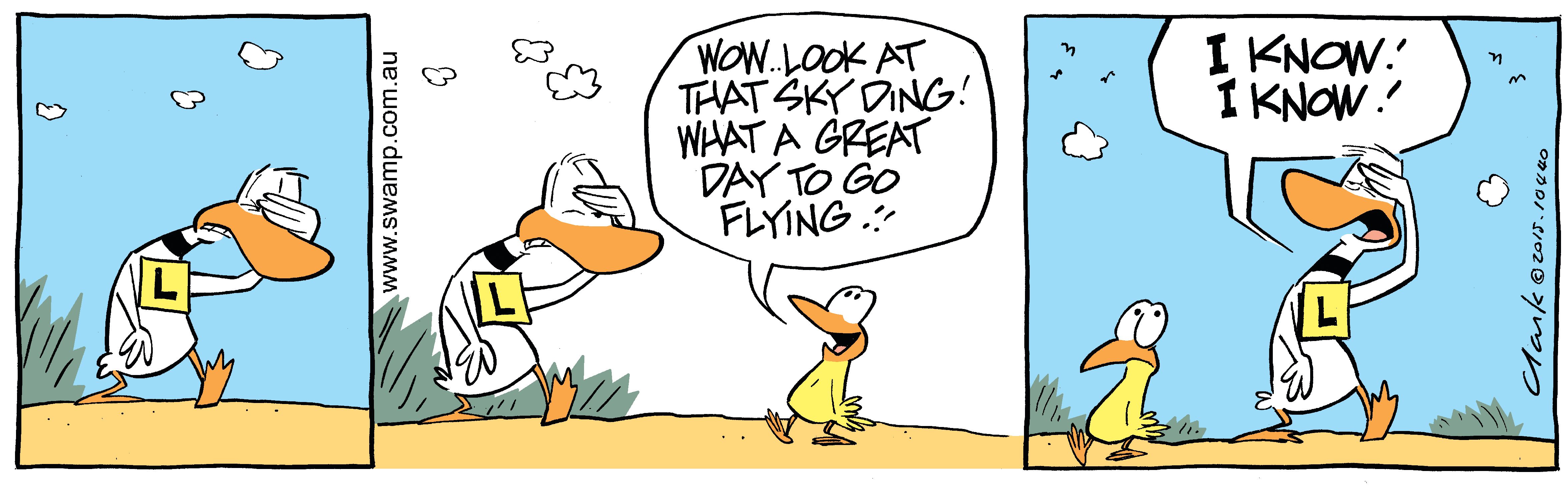 Ding Duck Sky Comic - Swamp Cartoons