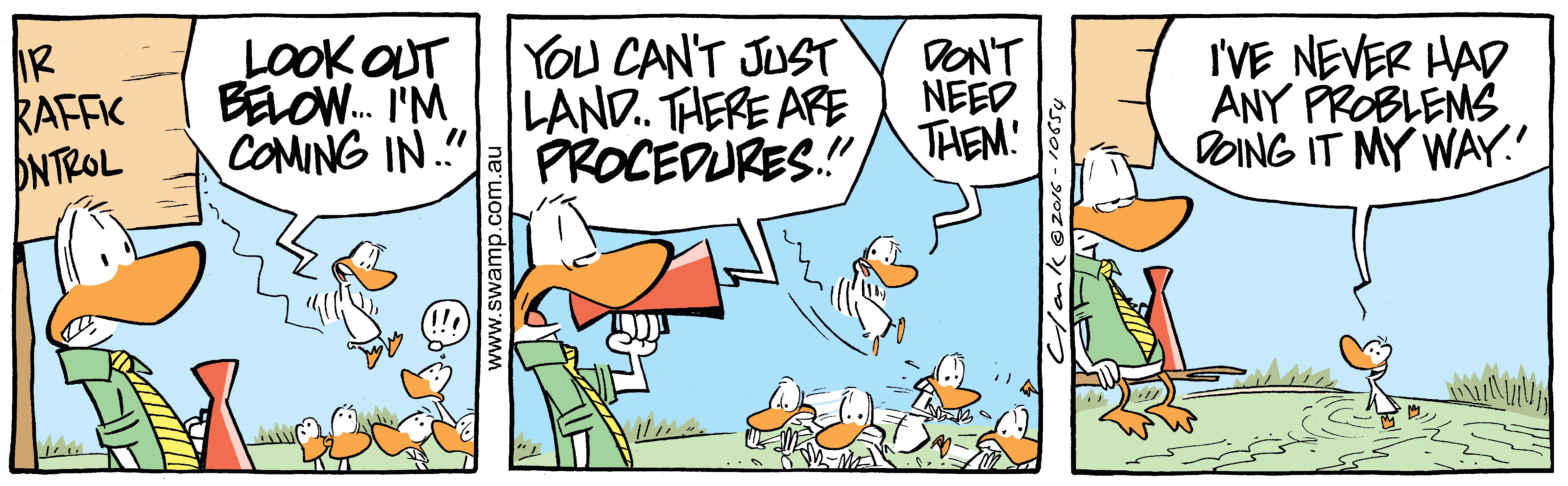 Air Traffic Control Procedures Comic - Swamp Cartoons