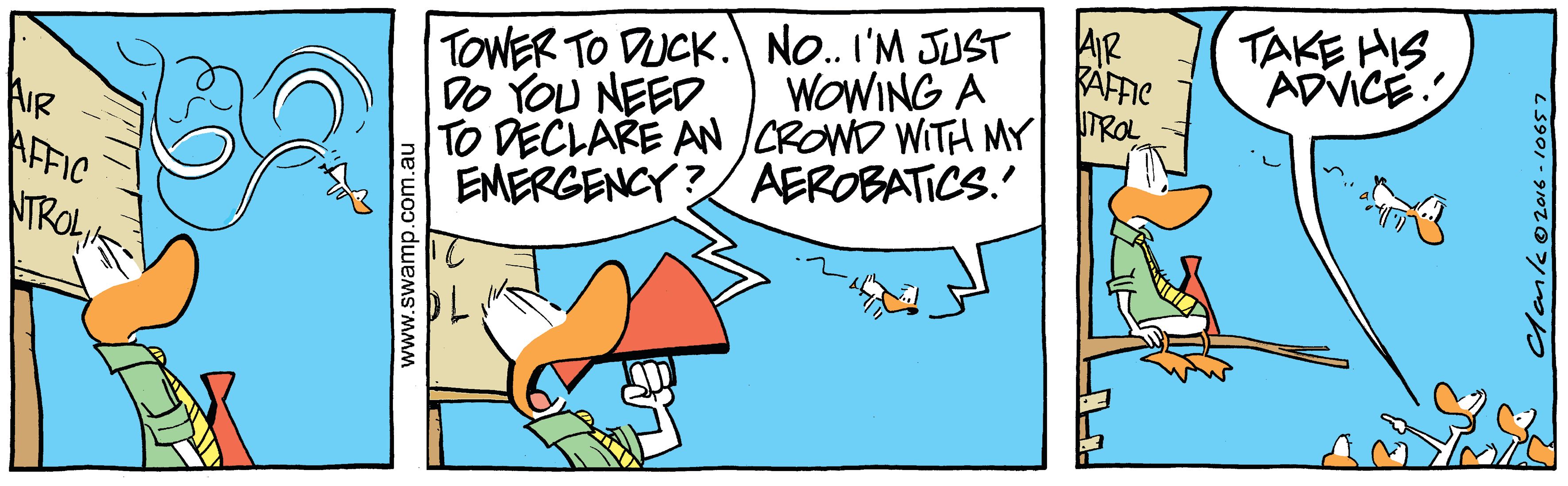 Air Traffic Control Emergency Comic - Swamp Cartoons