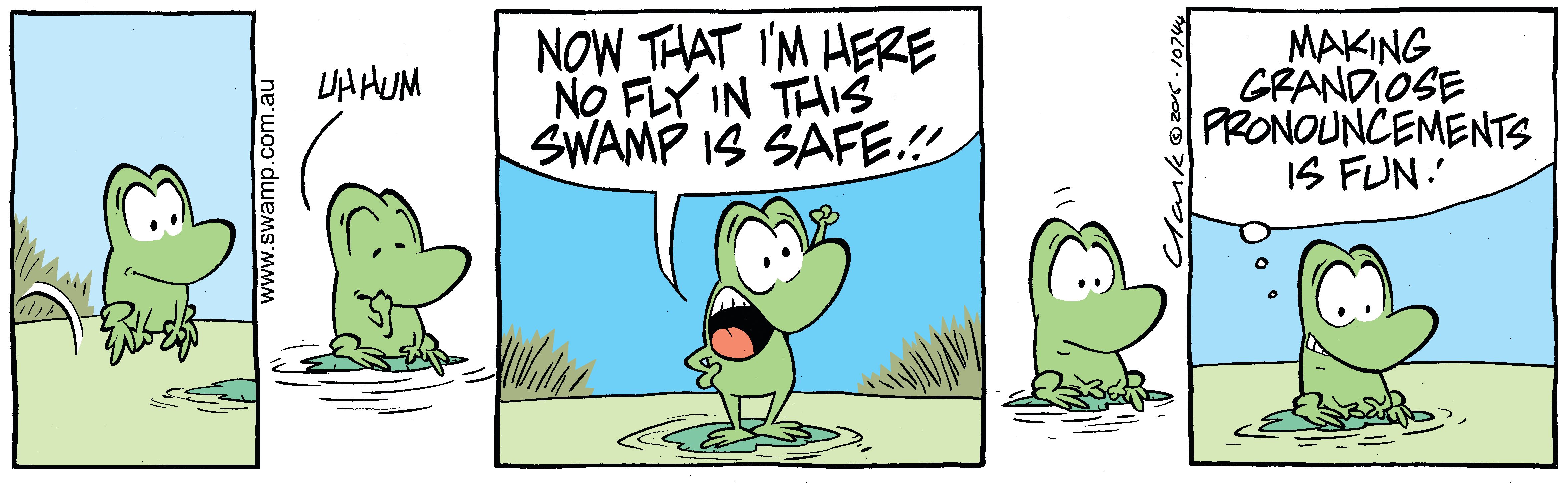Mort Frog Flies Comic - Swamp Cartoons