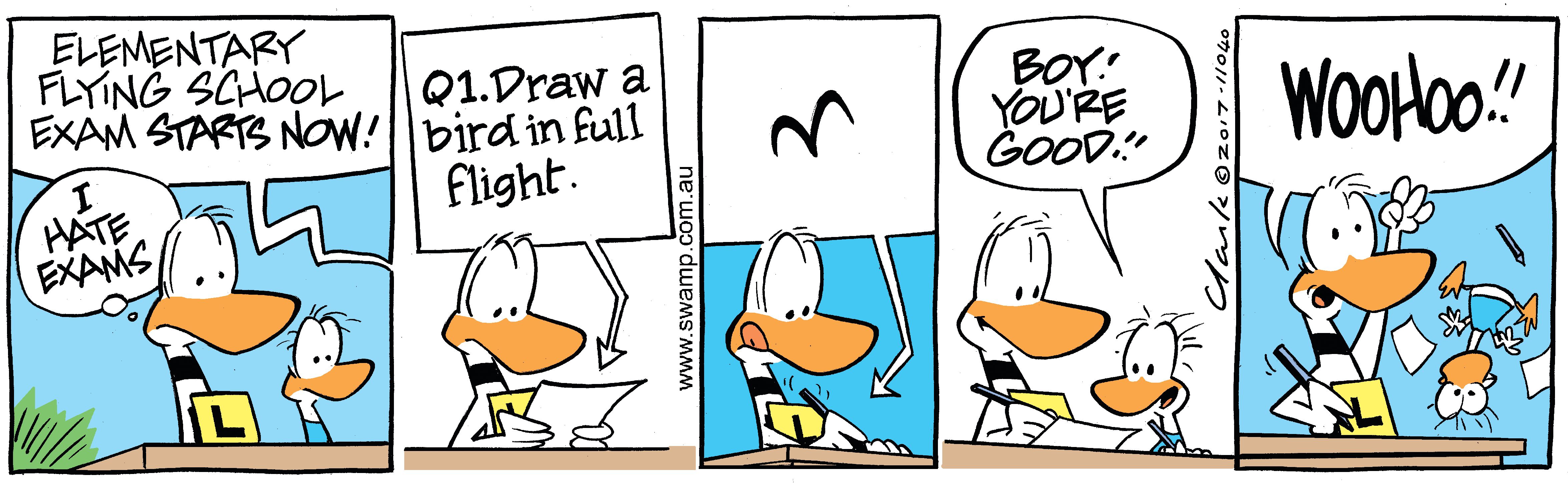 Ding Duck Full Flight Comic - Swamp Cartoons
