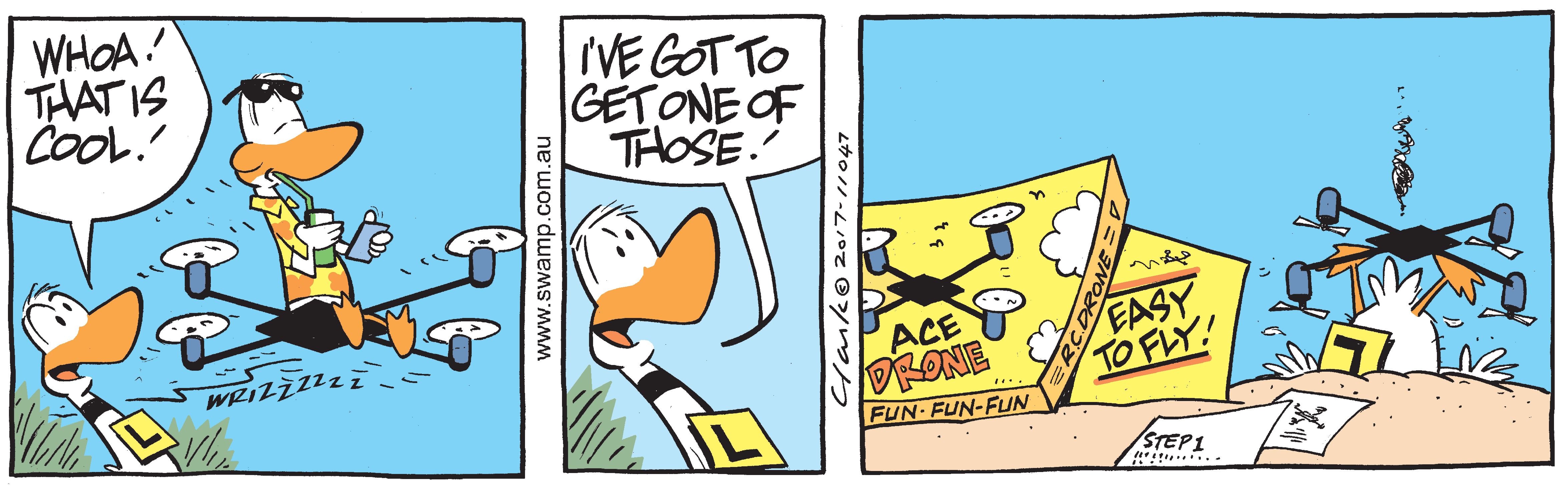 Ding Duck Drone Comic - Swamp Cartoons