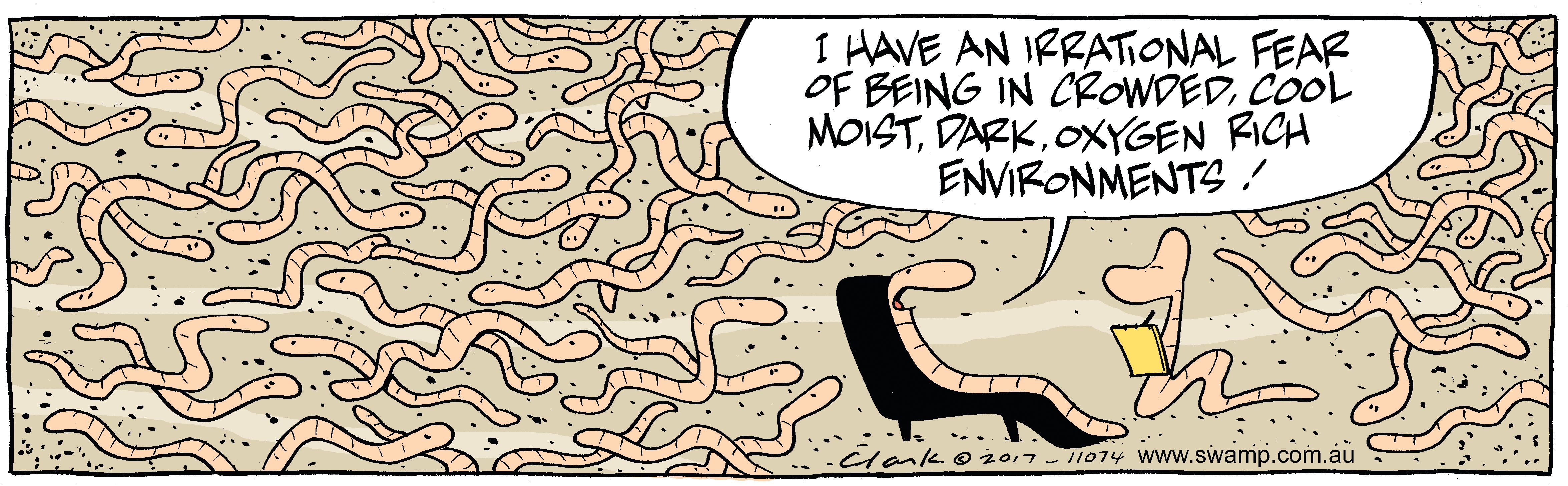 Swamp Worm Fear Comic - Swamp Cartoons