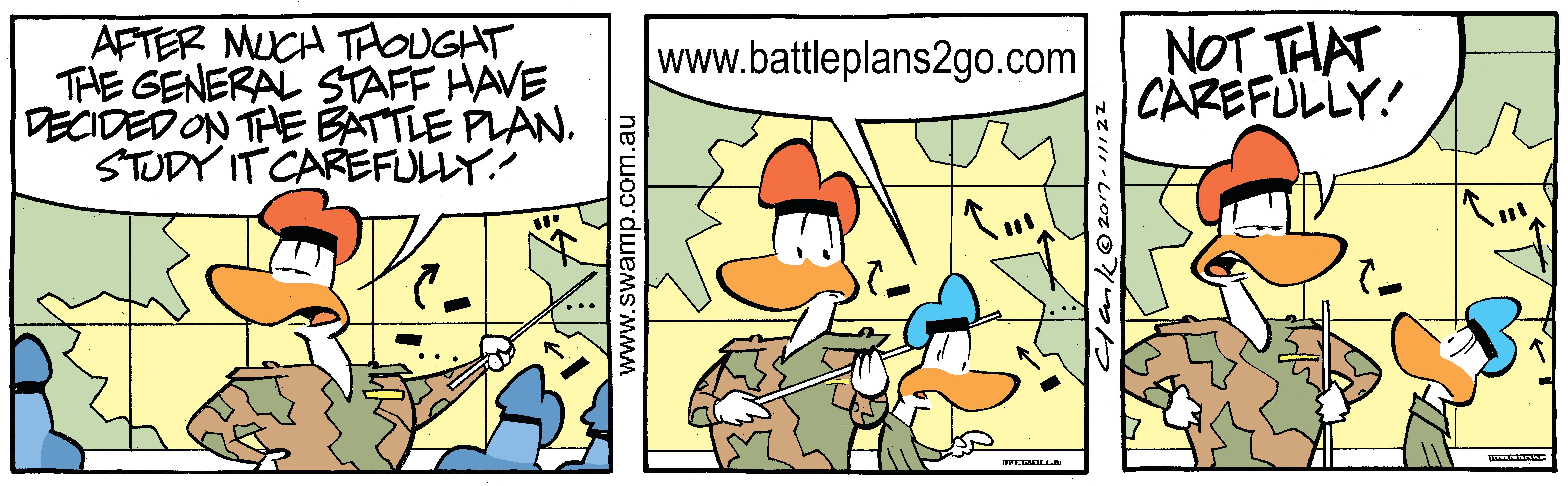 Army Ducks - Swamp Cartoons
