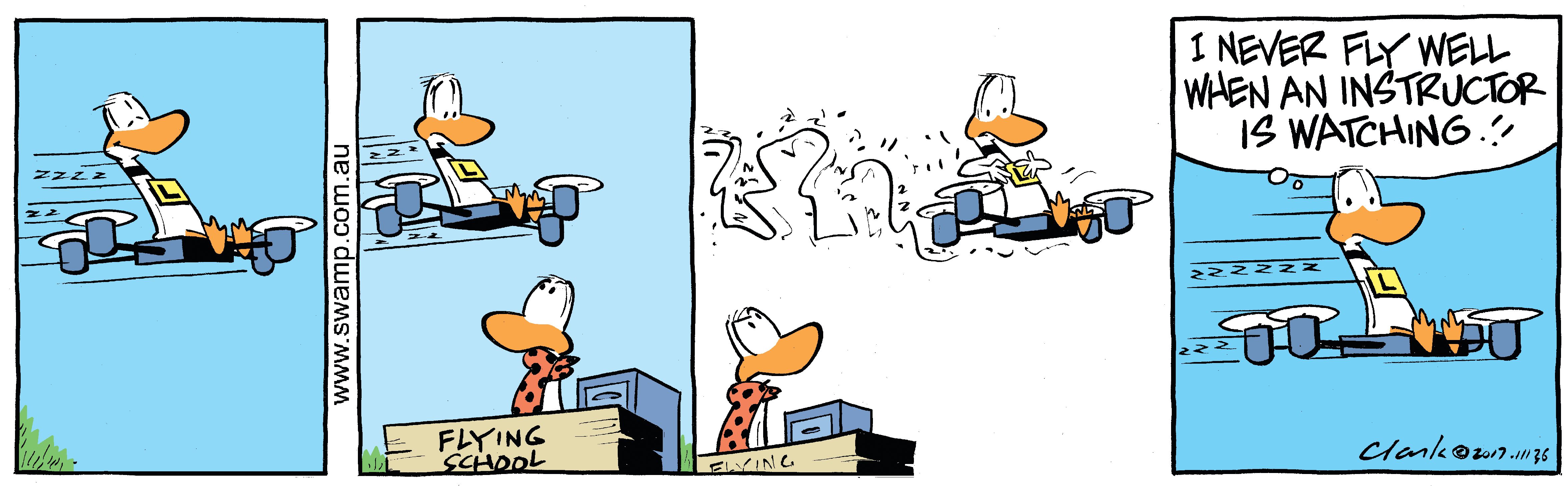 Ding Duck Scared Comic - Swamp Cartoons