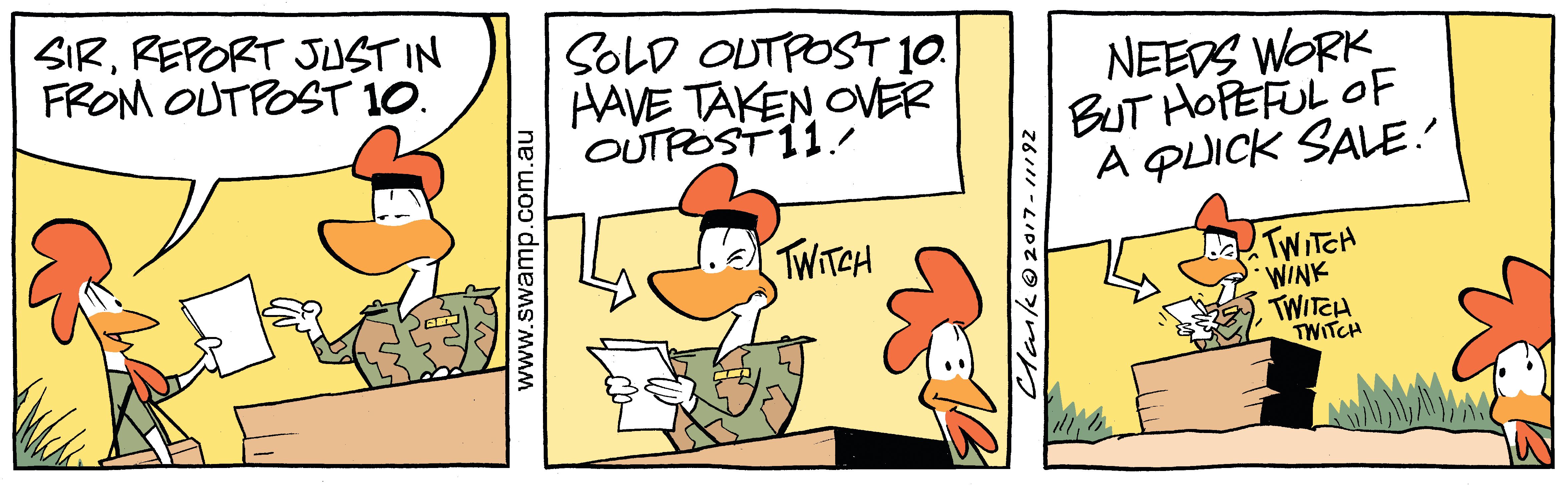 Carrier Pigeon Outpost Comic - Swamp Cartoons