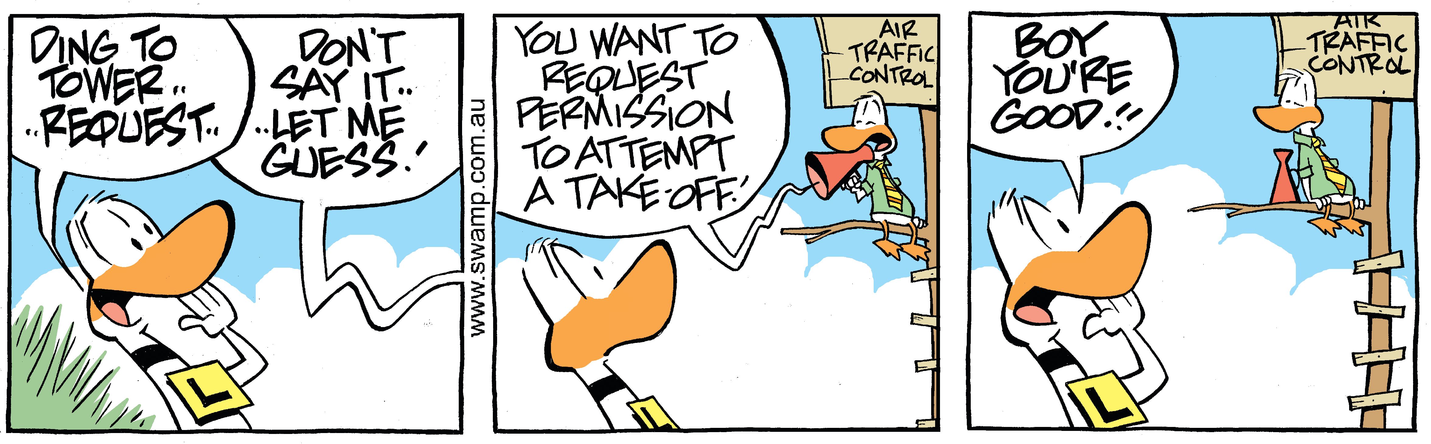 Air Traffic Control Guess Comic - Swamp Cartoons