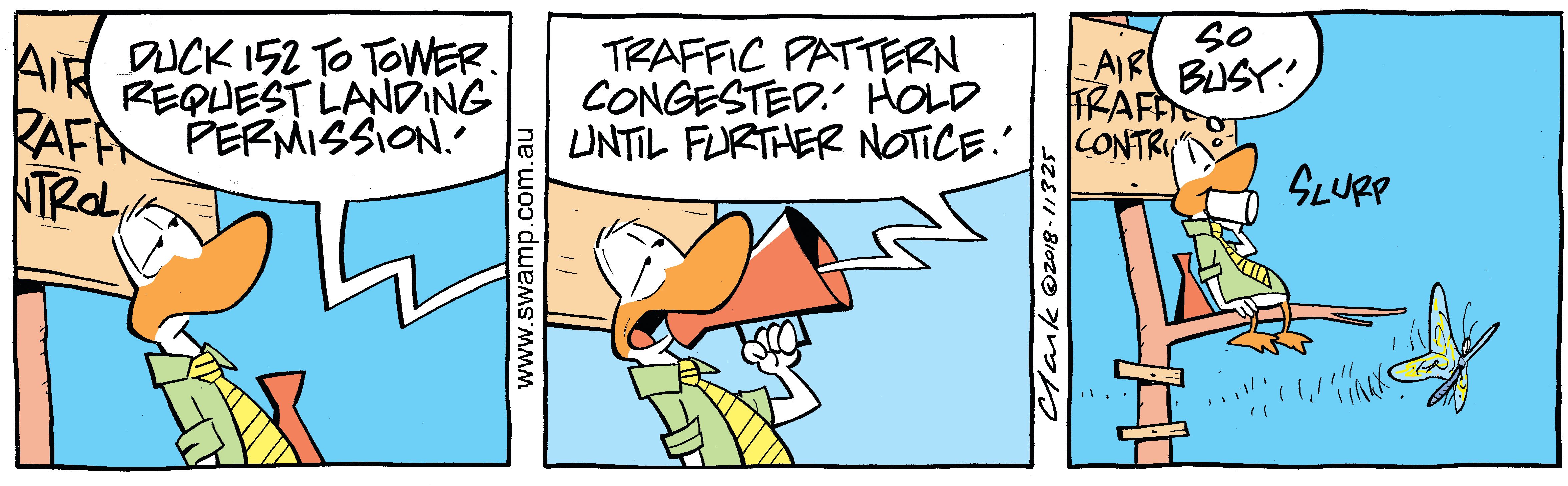 Air Traffic Control So Busy Comic - Swamp Cartoons