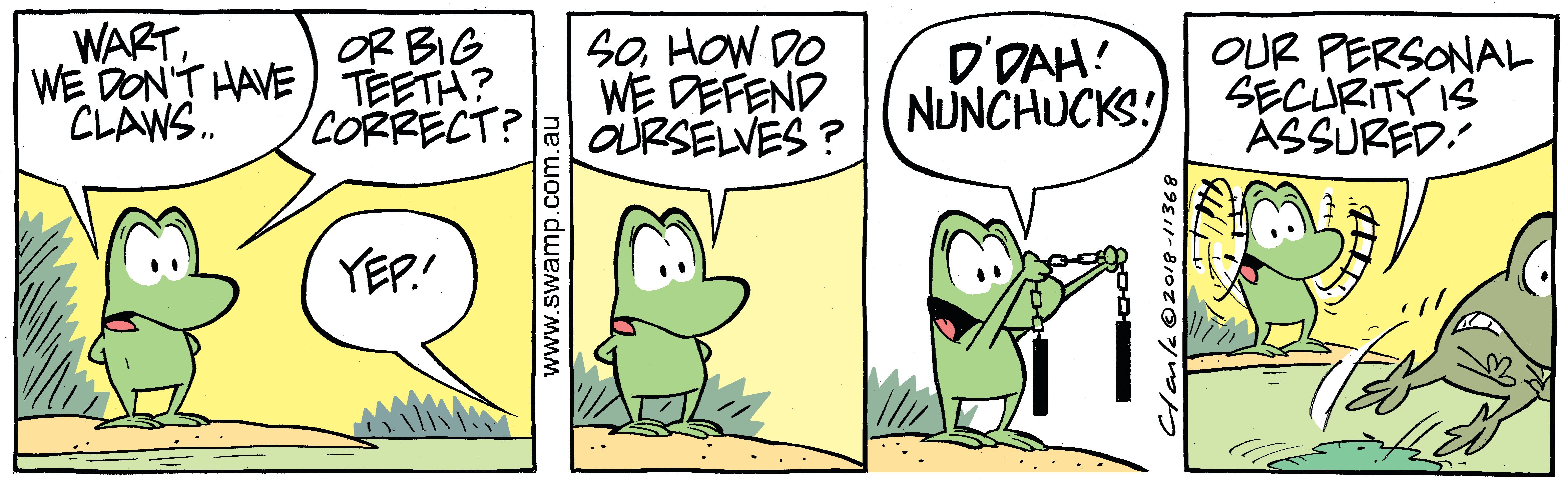 Mort Frog Safety Comic - Swamp Cartoons