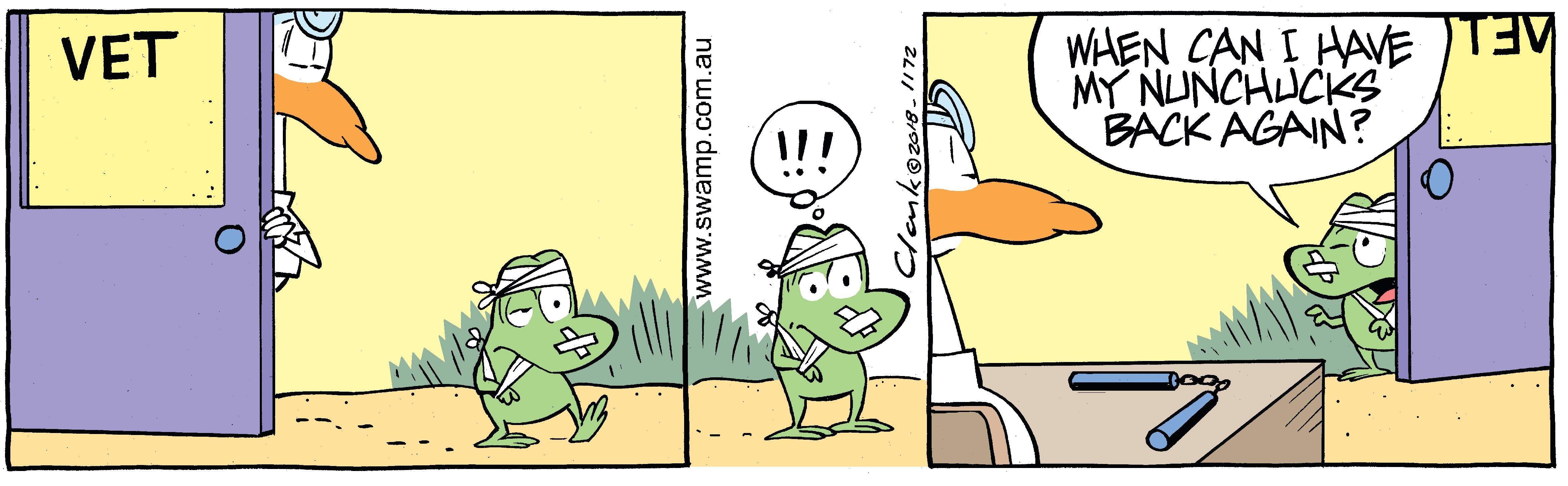 Mort Frog Vet Comic - Swamp Cartoons