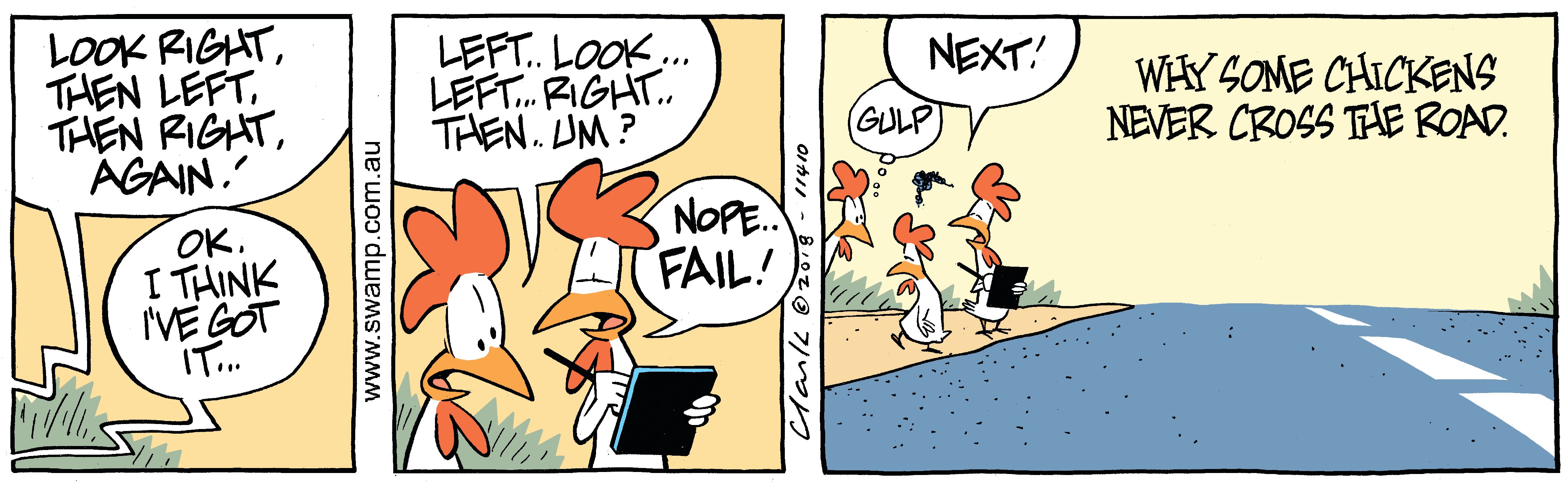 Swamp Chicken Fail Comic - Swamp Cartoons