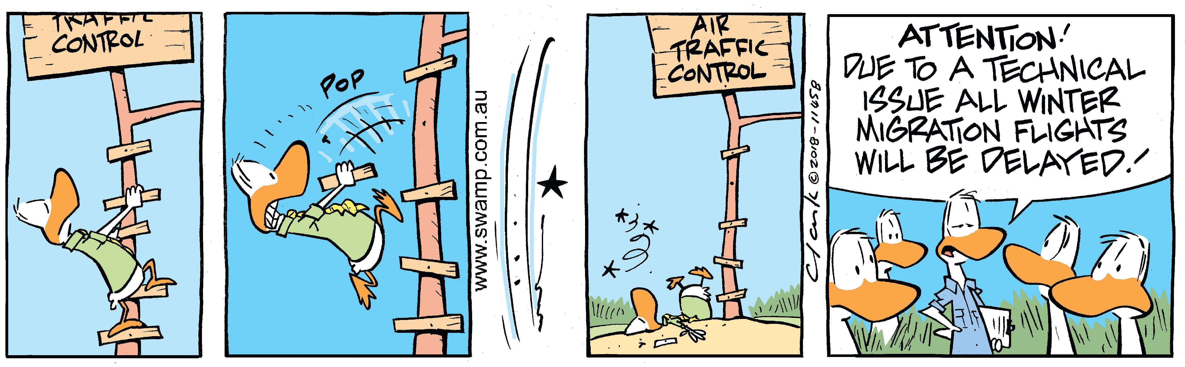 Air Traffic Control Technical Issue Comic - Swamp Cartoons