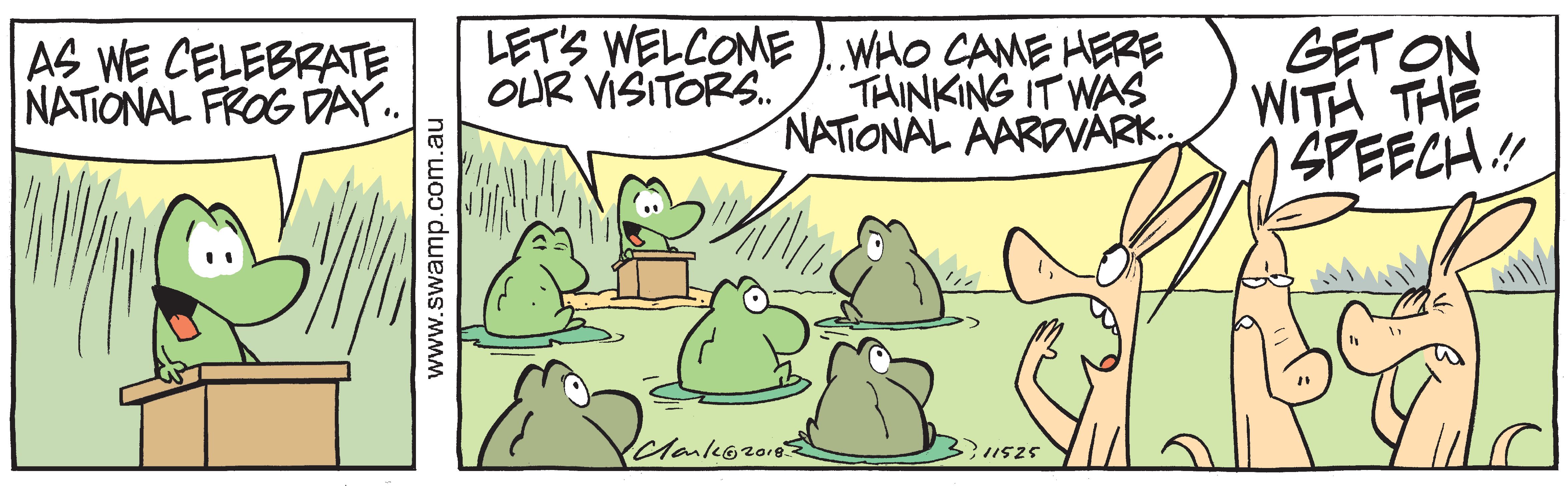 National Frog Day Speech Comic - Swamp Cartoons