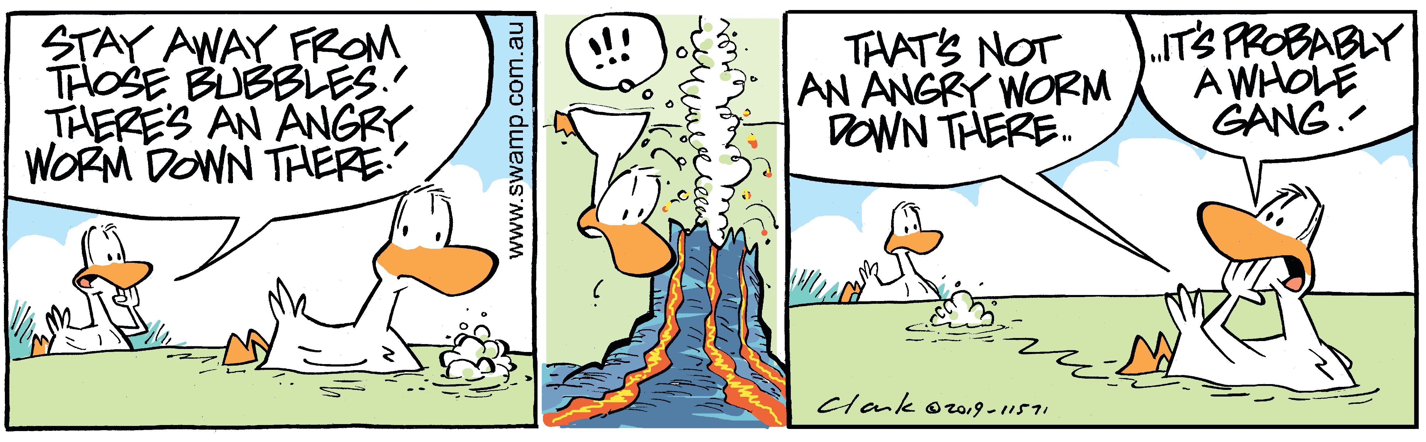Angry Swamp Worms Comic - Swamp Cartoons