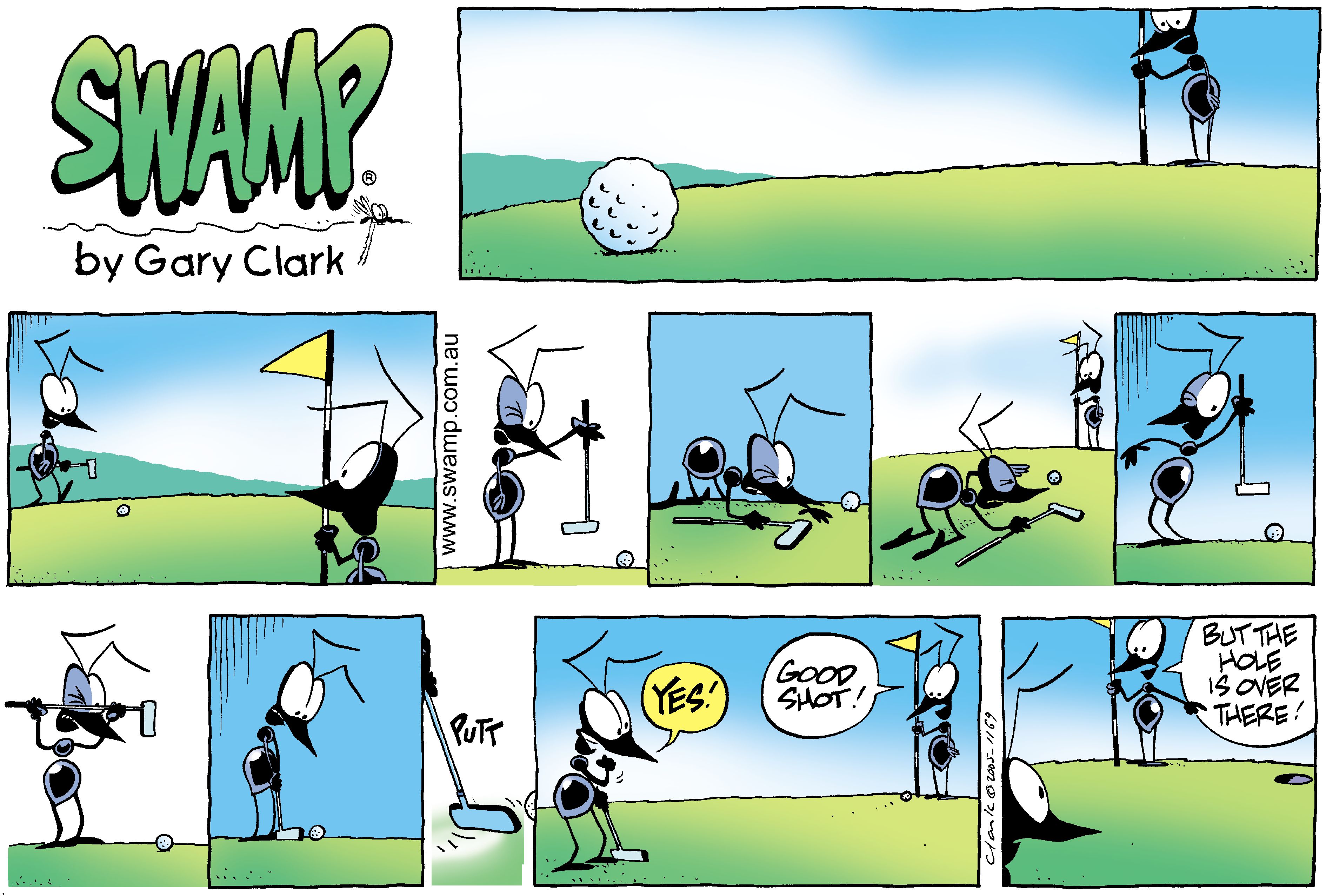 Swamp Ants Golf Comic - Swamp Cartoons