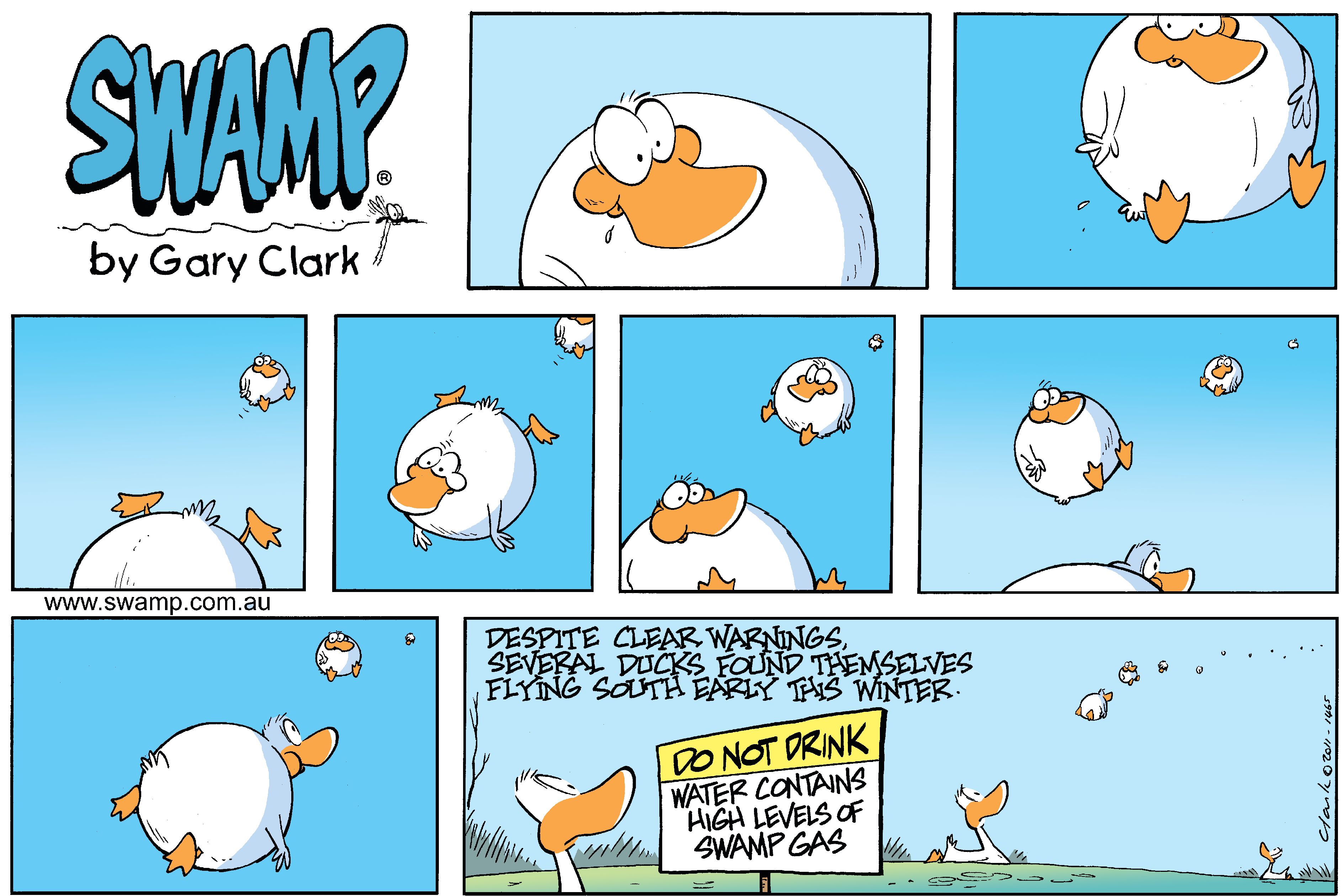 Ducks Fly South Early Comic - Swamp Cartoons