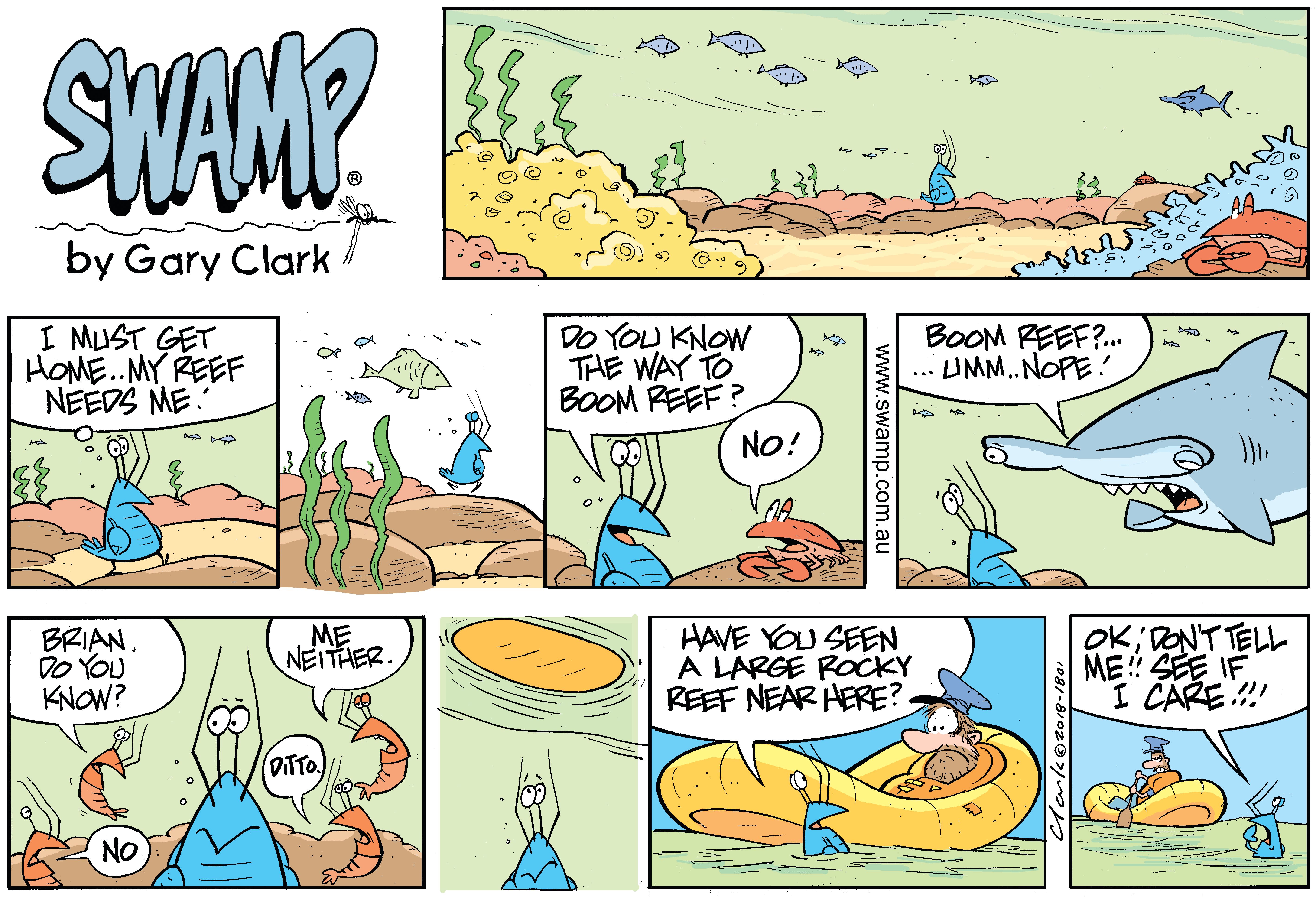Bob Crayfish Boom Reef Comic - Swamp Cartoons