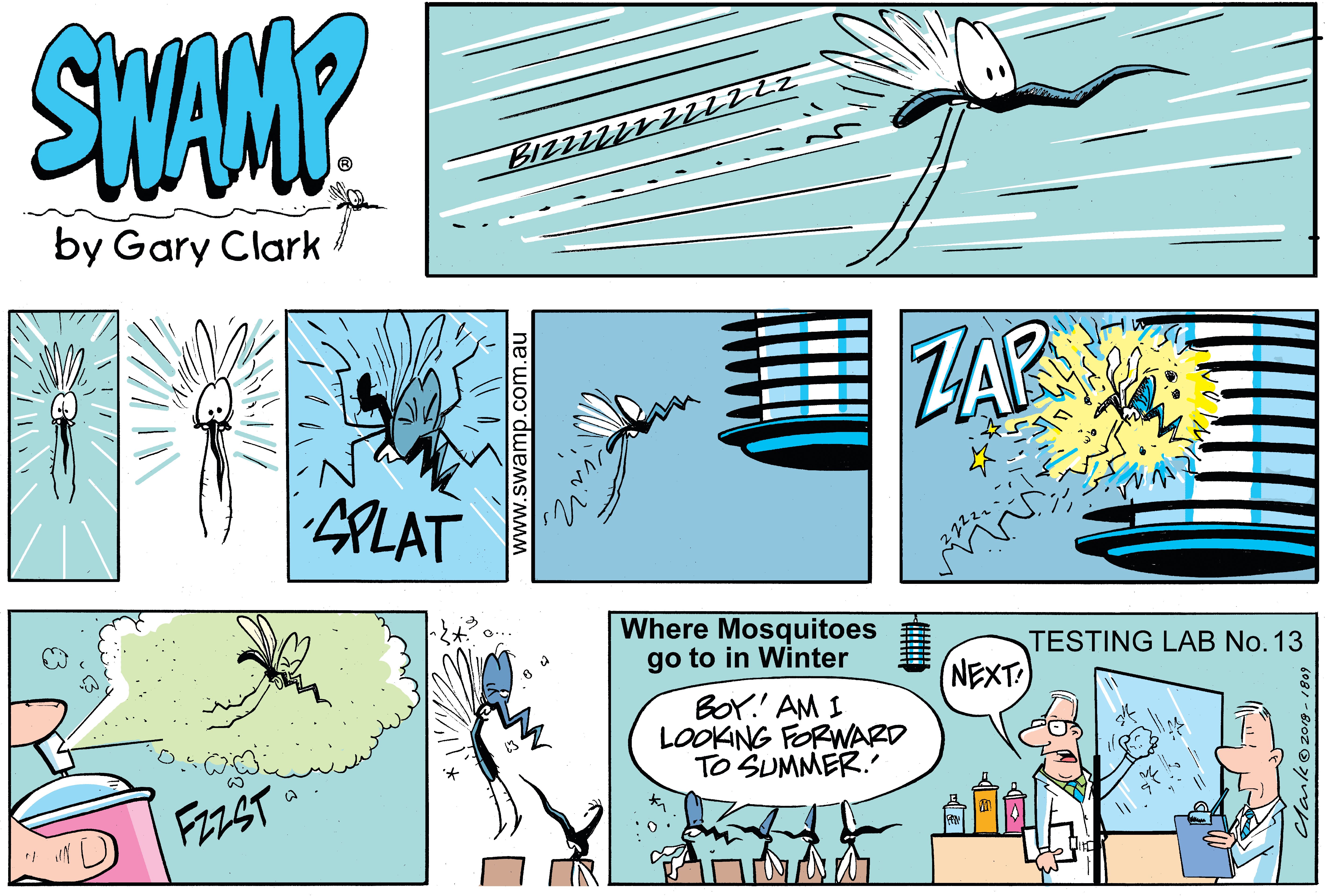 Swamp Mosquito Lab Tests Comic - Swamp Cartoons