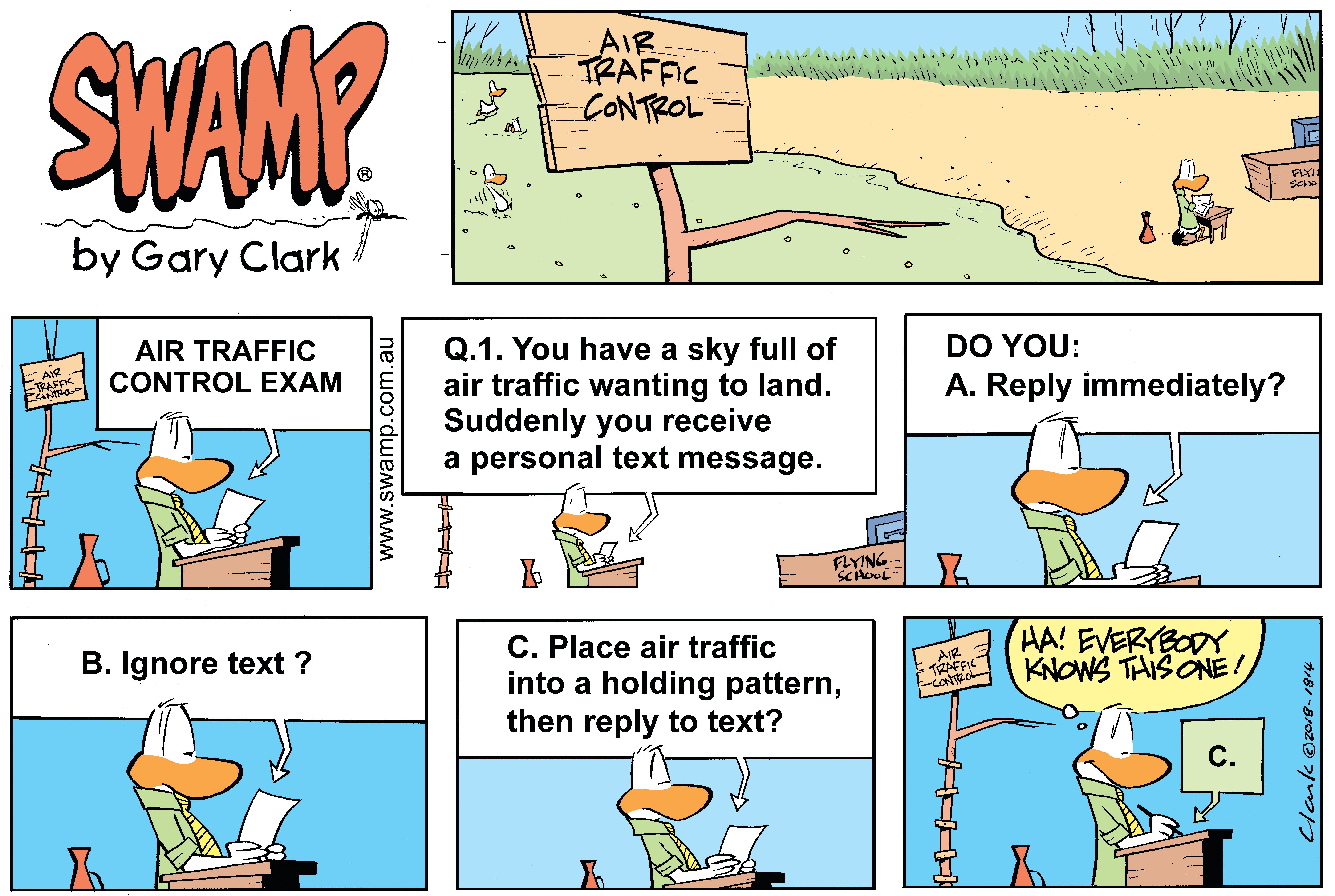 Air Traffic Controller Question Comic - Swamp Cartoons