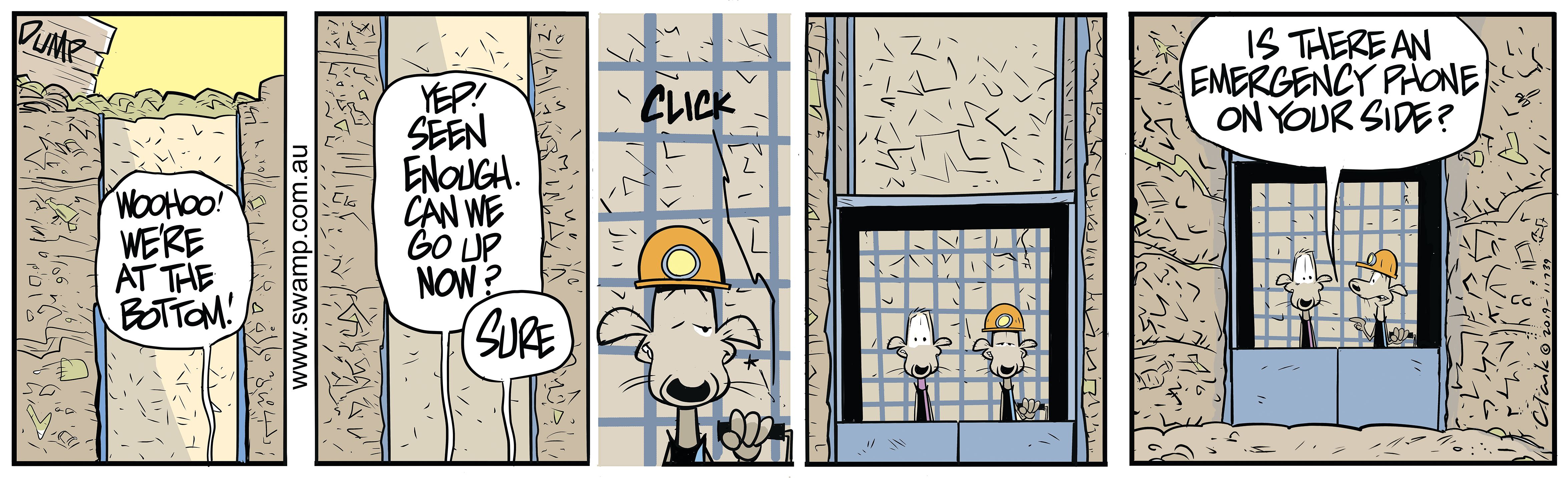 Bottom of Mine Shaft - Swamp Cartoons