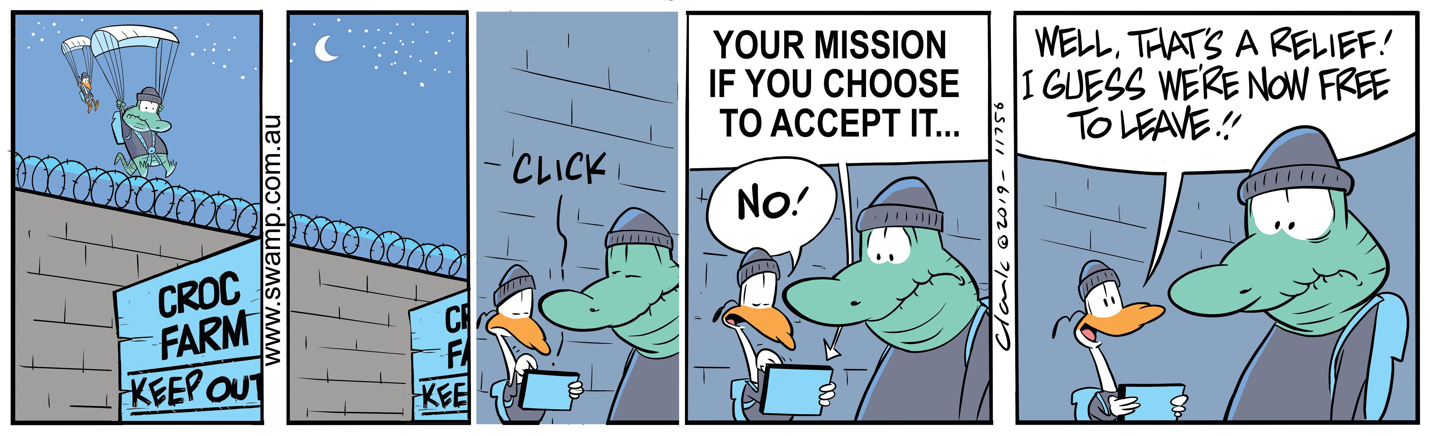 Nit Picker Bird Mission - Swamp Cartoons