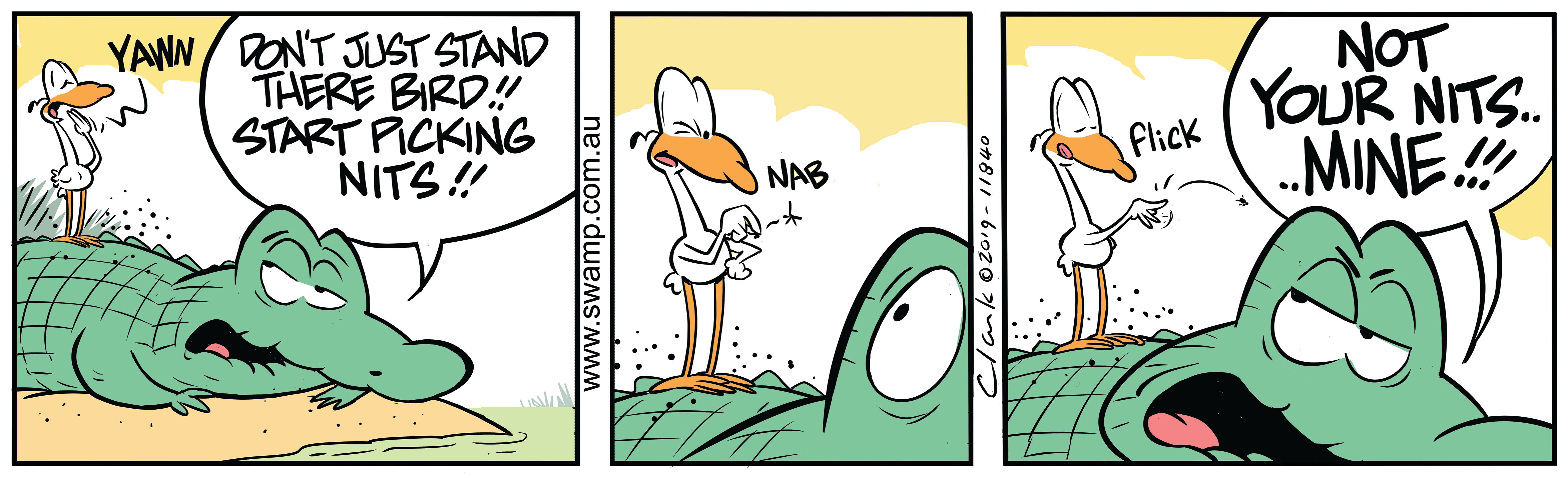 Start Picking Nits - Swamp Cartoons