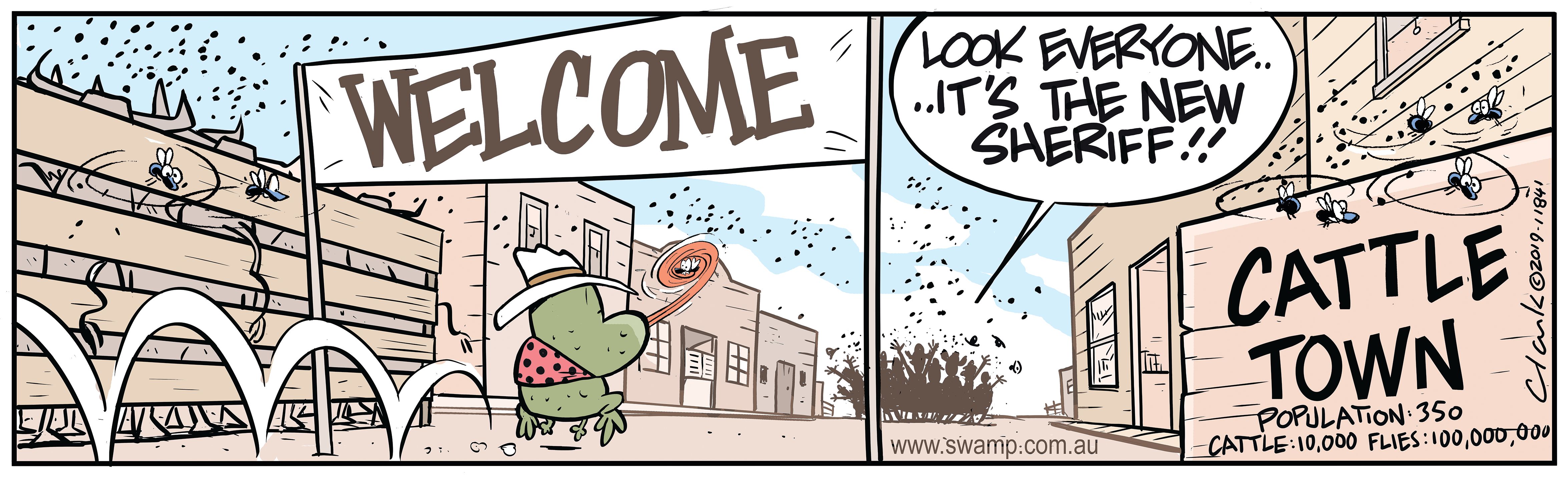Wart Frog is New Sheriff - Swamp Cartoons