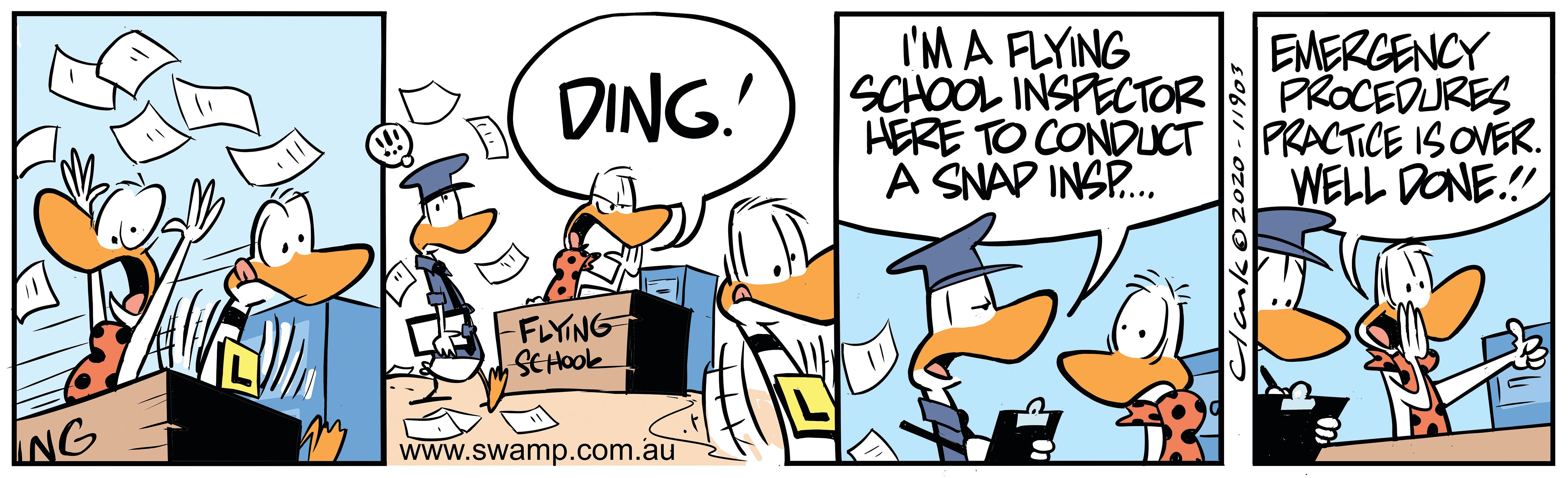 Snap Flying School Inspection - Swamp Cartoons