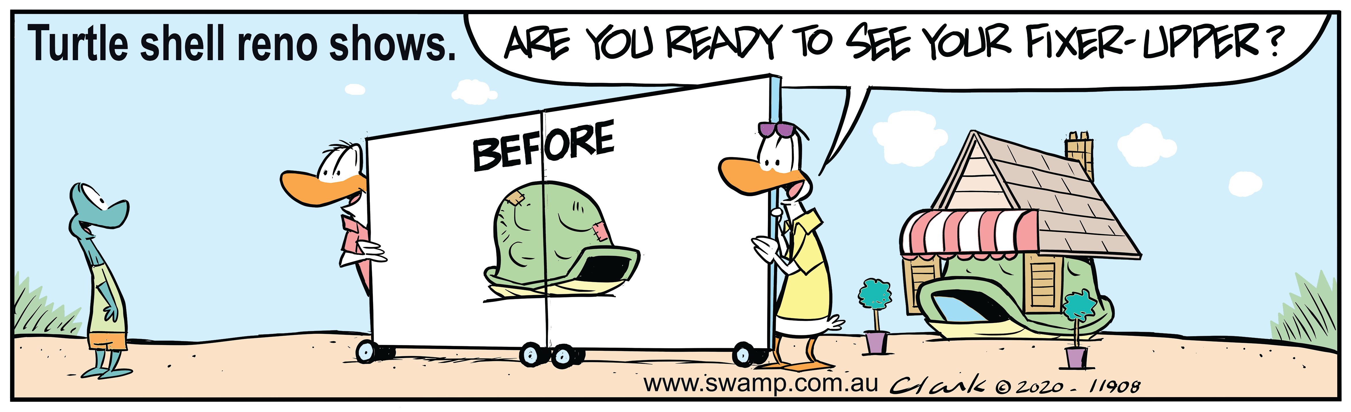 Turtle Shell Fixer Upper - Swamp Cartoons