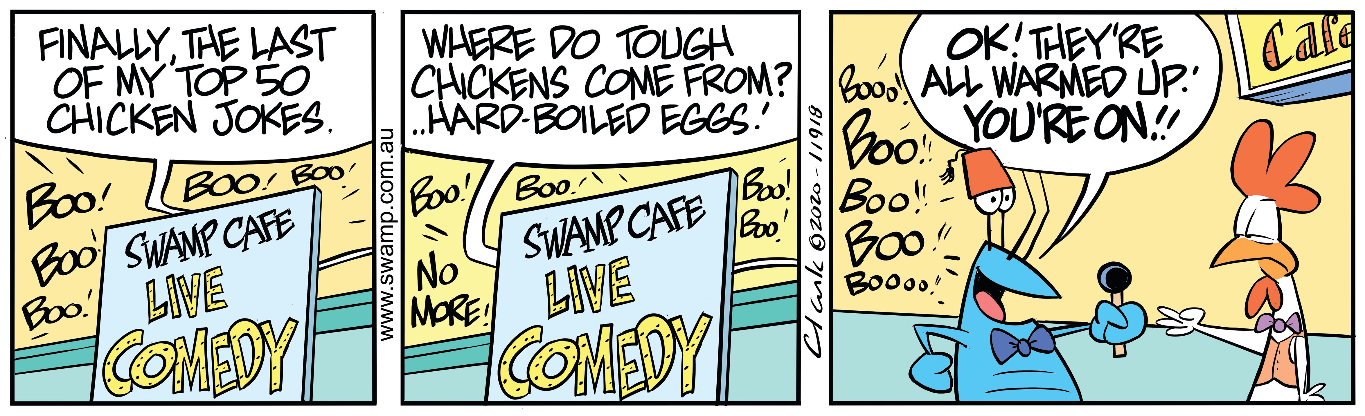 Bob Crayfish Chicken Jokes - Swamp Cartoons
