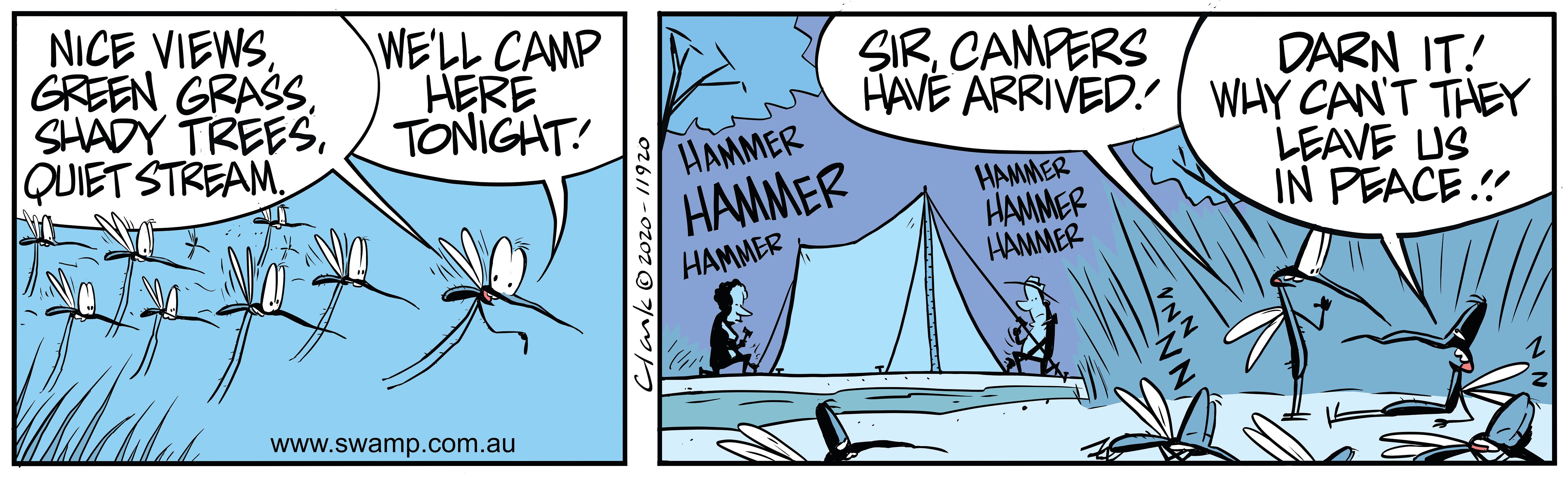 Nice Quiet Camping Spot - Swamp Cartoons