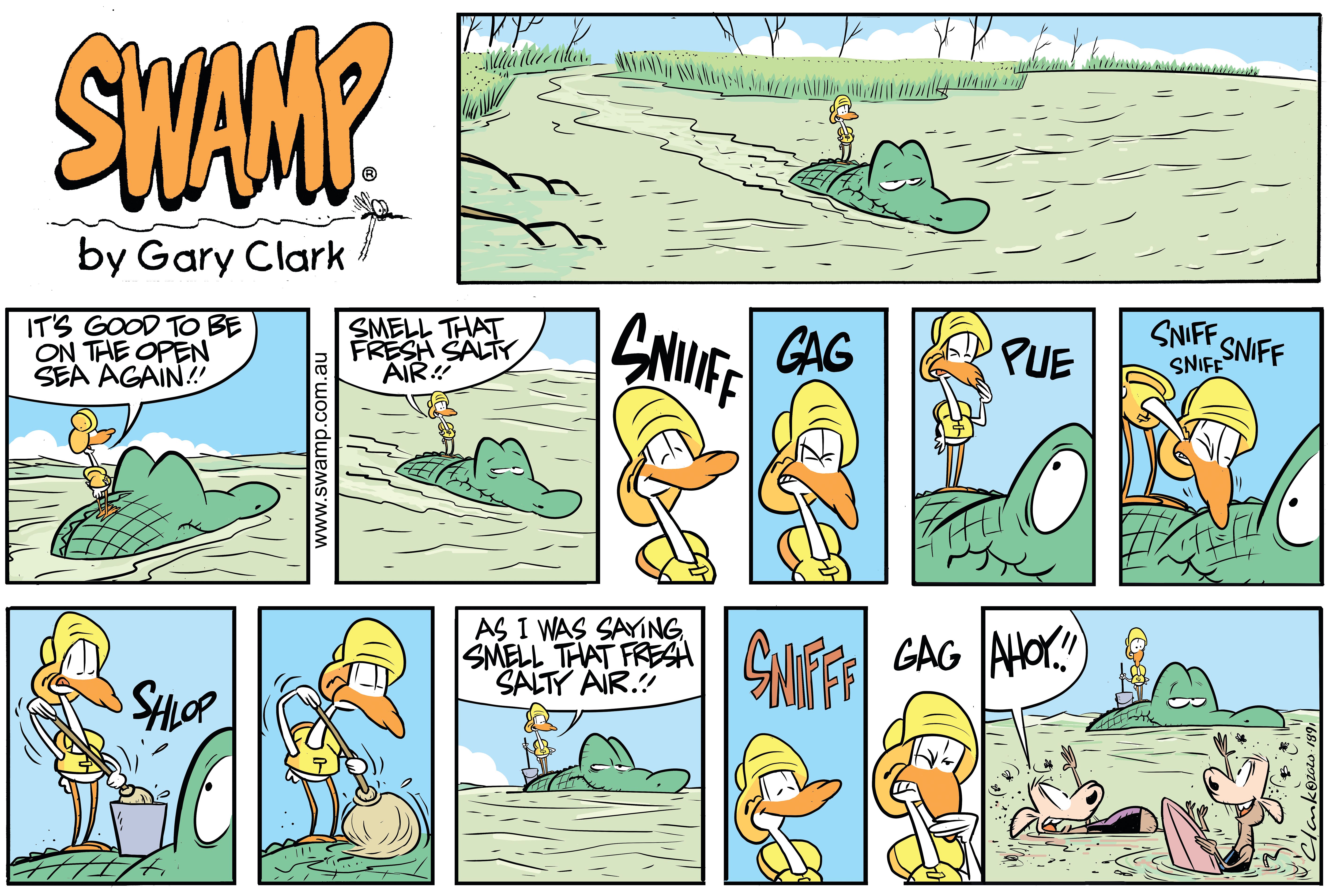 Old Man Croc Open Ocean - Swamp Cartoons