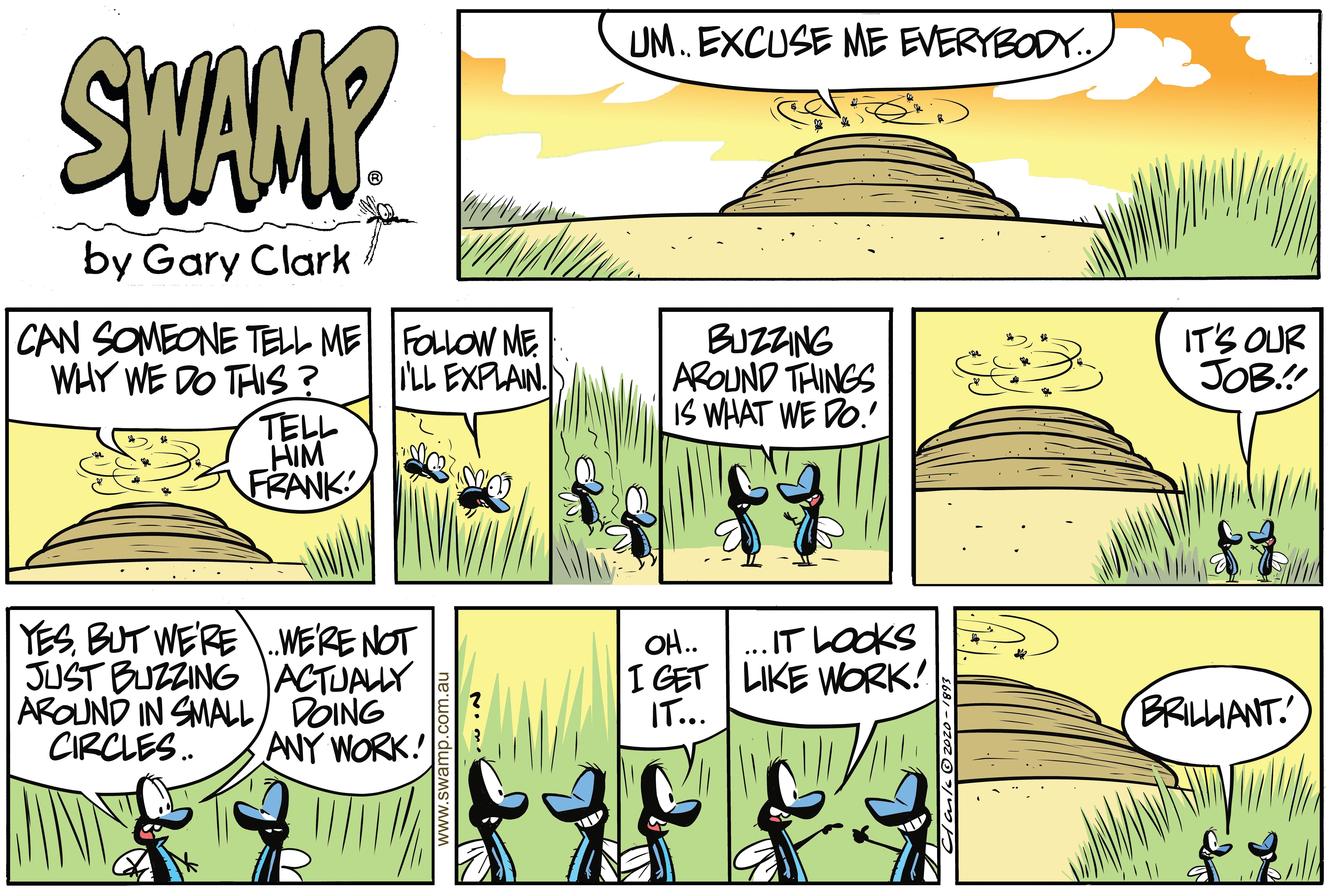 Looking Like Your Working - Swamp Cartoons