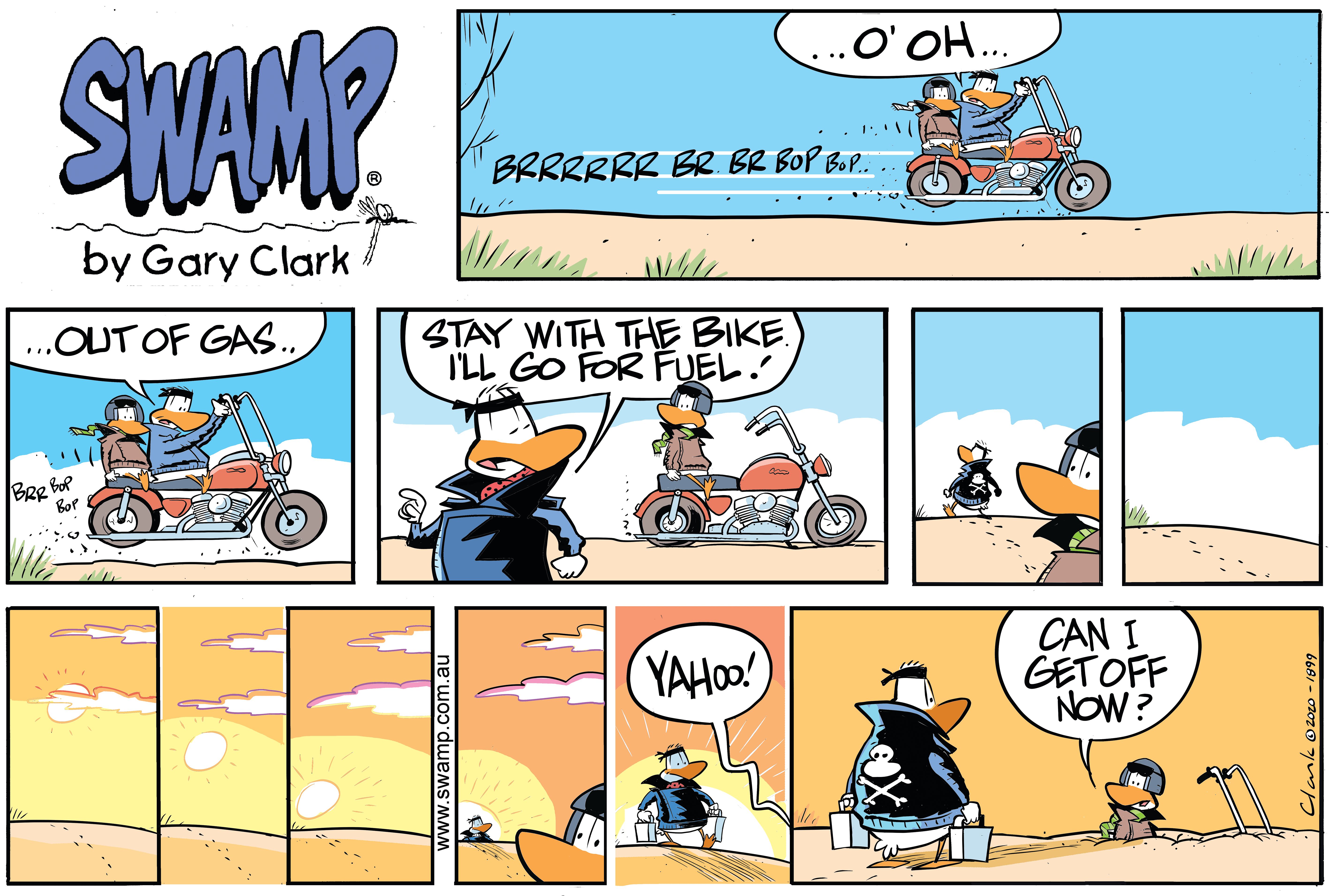 Wild Ducks Out of Gas - Swamp Cartoons